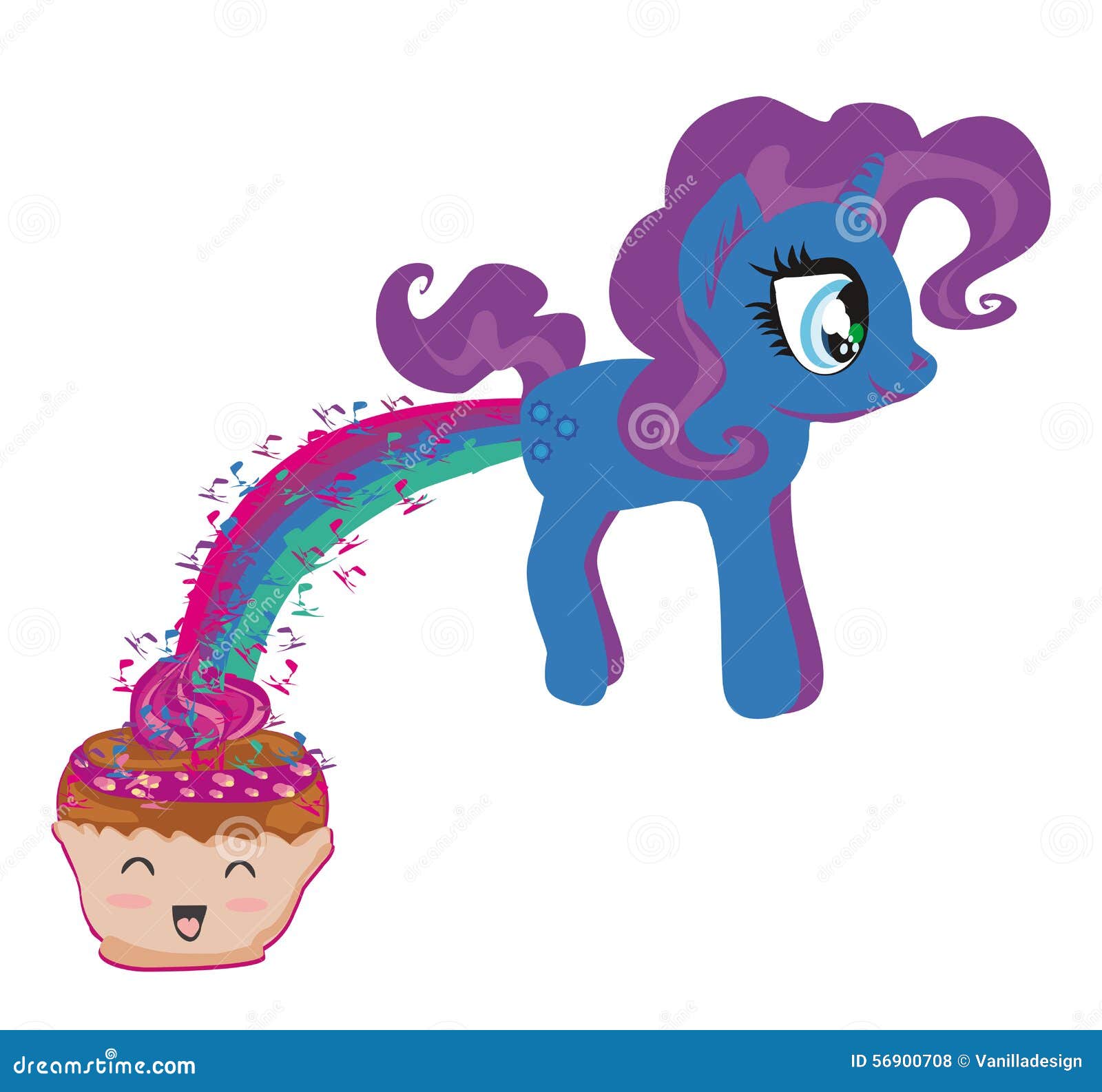 Funny Muffin Vector Illustration. Happy Muffin | CartoonDealer.com ...