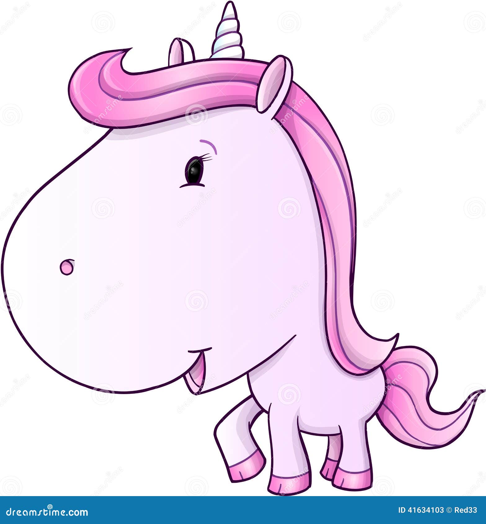 Pony Vector Cartoon Unicorn Or Baby Character Of Girlish Horse With ...