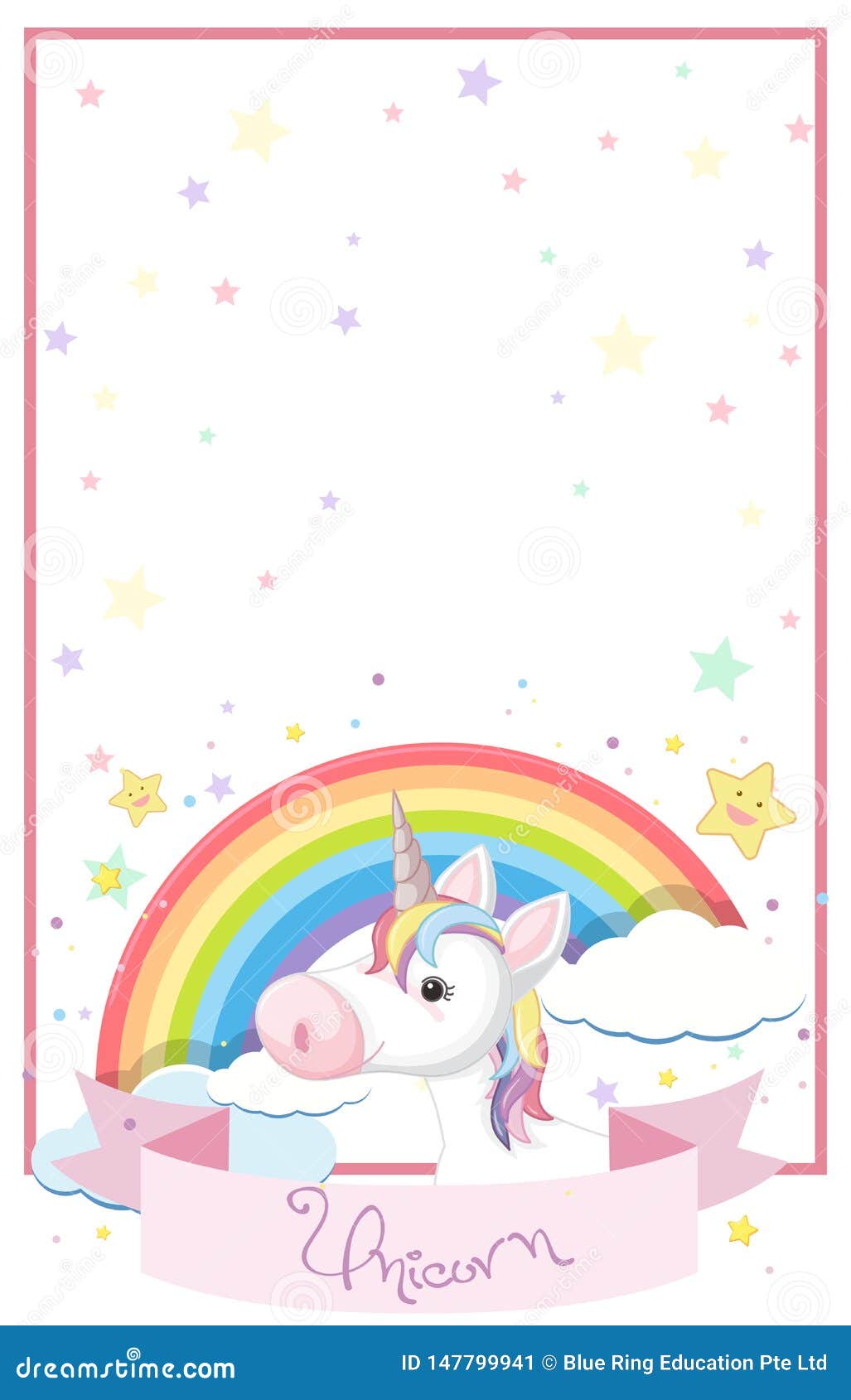 A cute unicorn template stock vector. Illustration of claw - 147799941