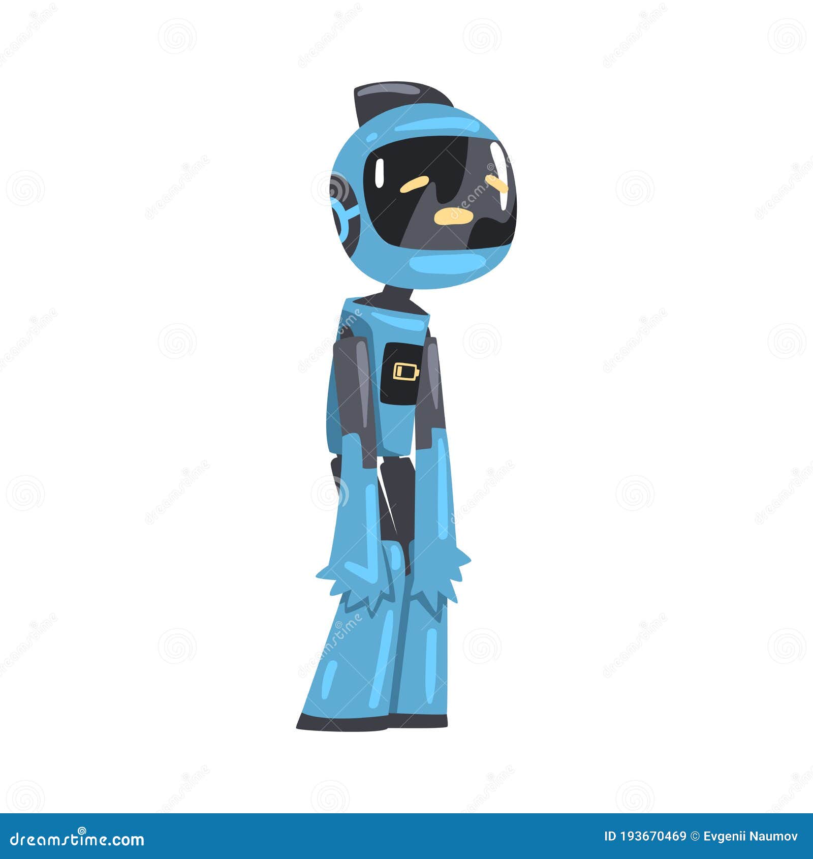 Cute Upset Robot, Friendly Personal Robotic Assistant Character ...