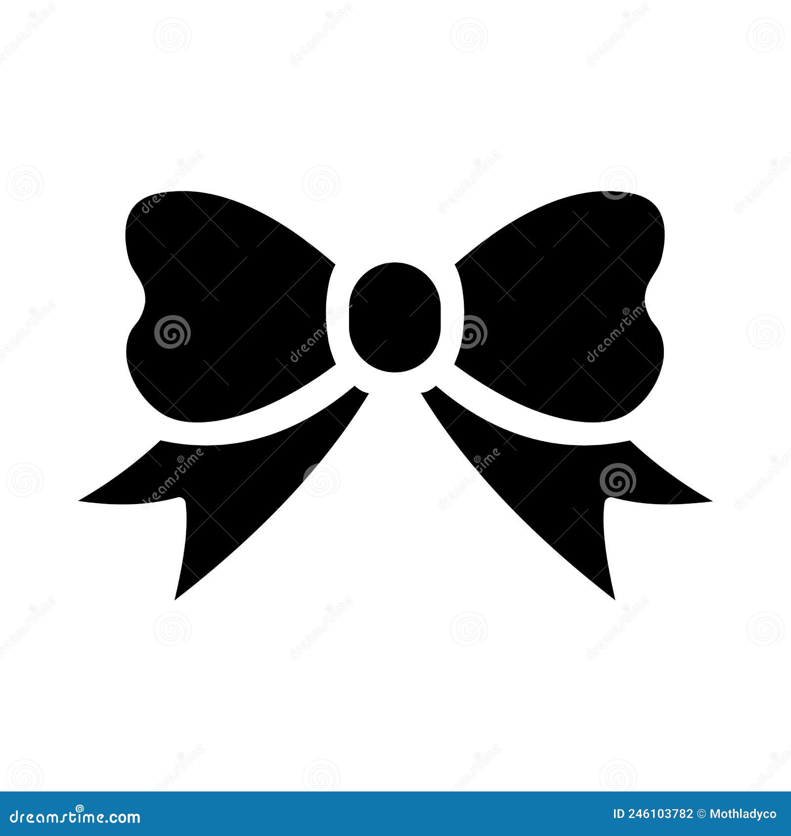 Cute vector bow logo stock vector. Illustration of isolated - 246103782