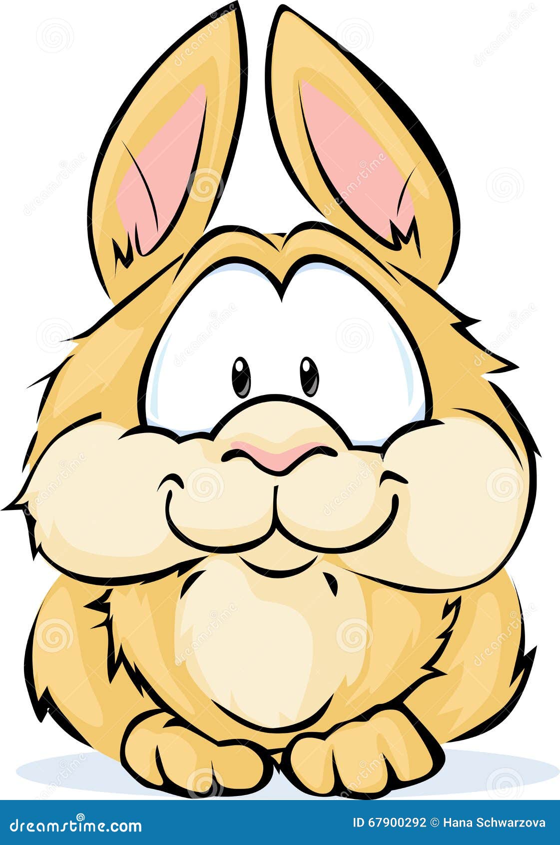Cute Vector Bunny Sitting Isolated on White Stock Vector - Illustration ...
