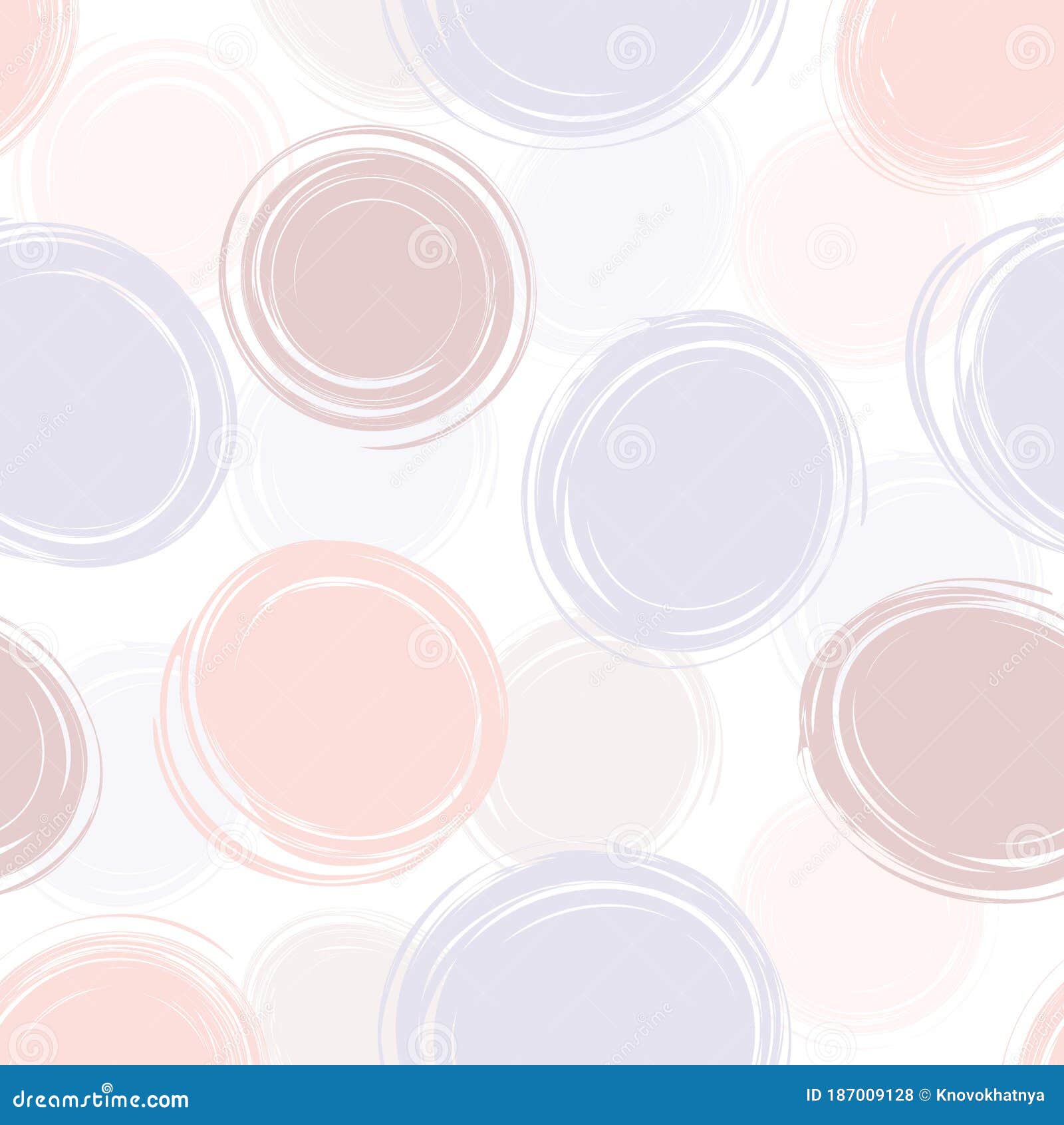 Cute Vector Circles Seamless Pattern. Blue, Pink, Beige Circles on ...