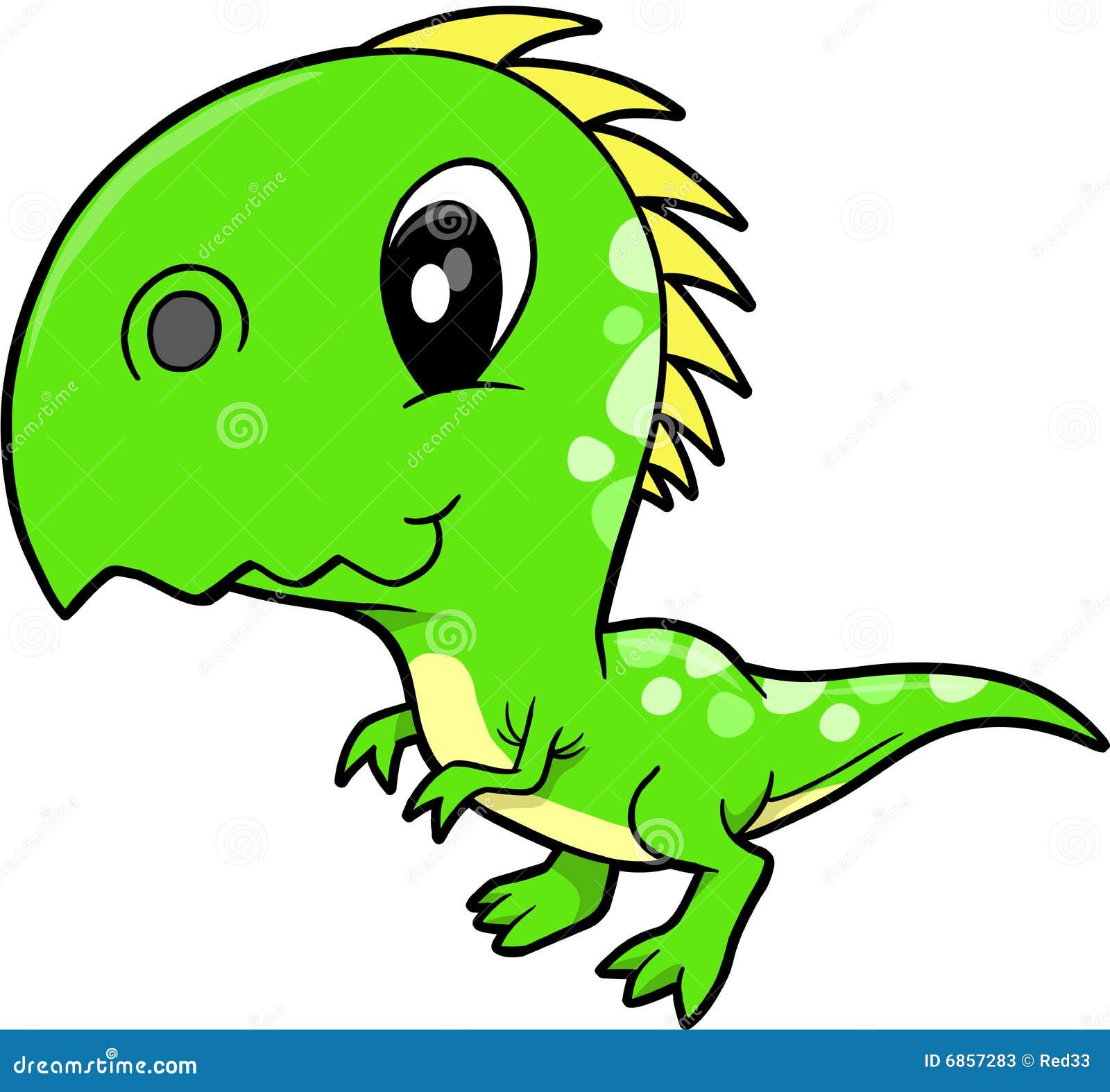 Cute Vector Dinosaur stock vector. Illustration of clip - 6857283