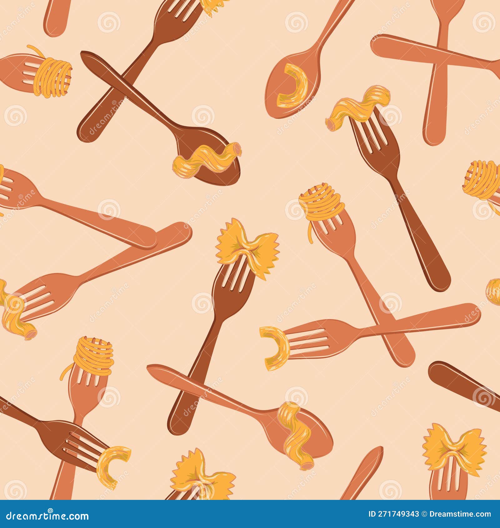 Cute Vector Fork and Spoon with Pasta ,spaghetti Illustration , Noodles ...
