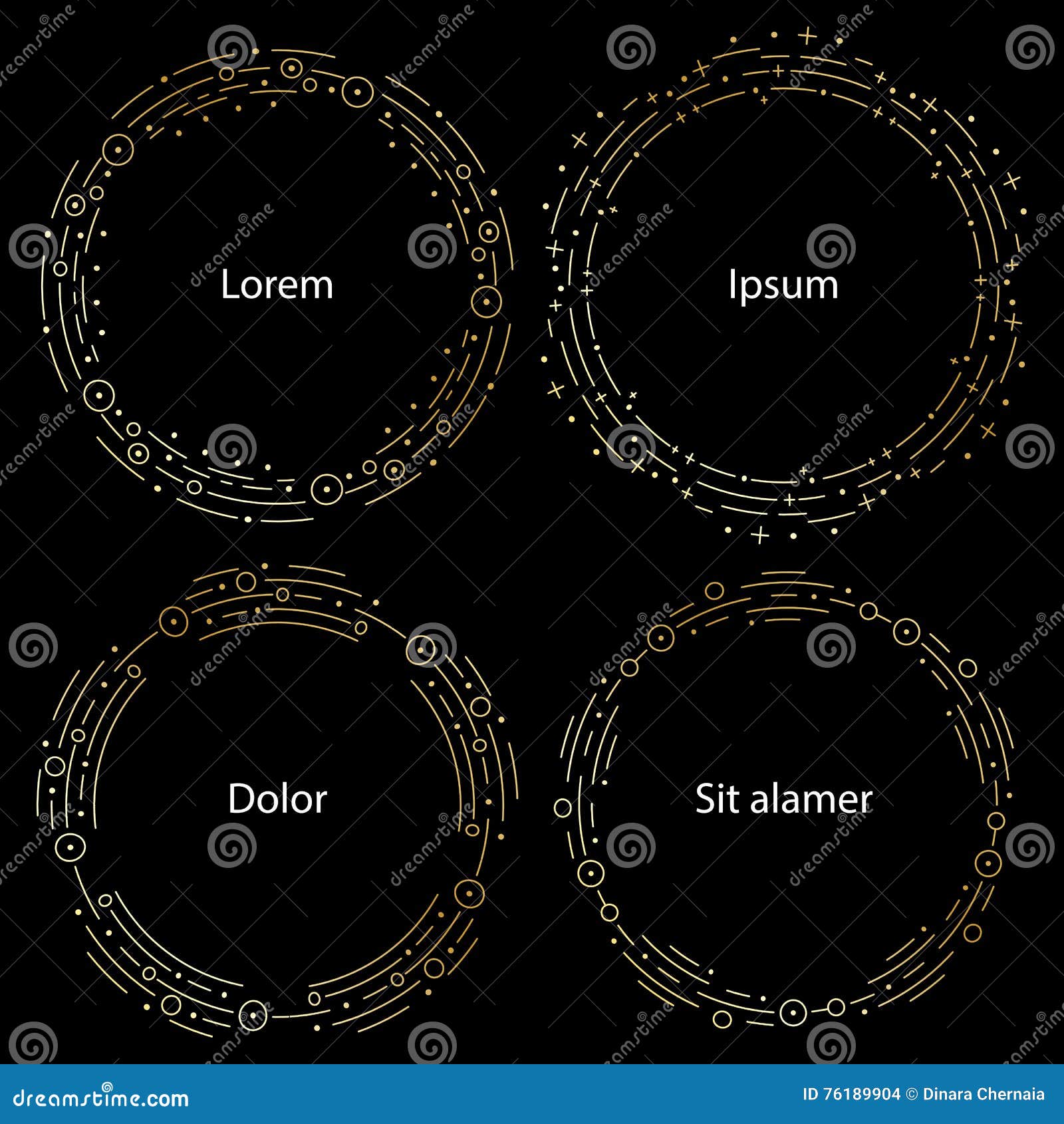 Cute Vector Frames in Mono Line Trendy Style. Stock Vector ...