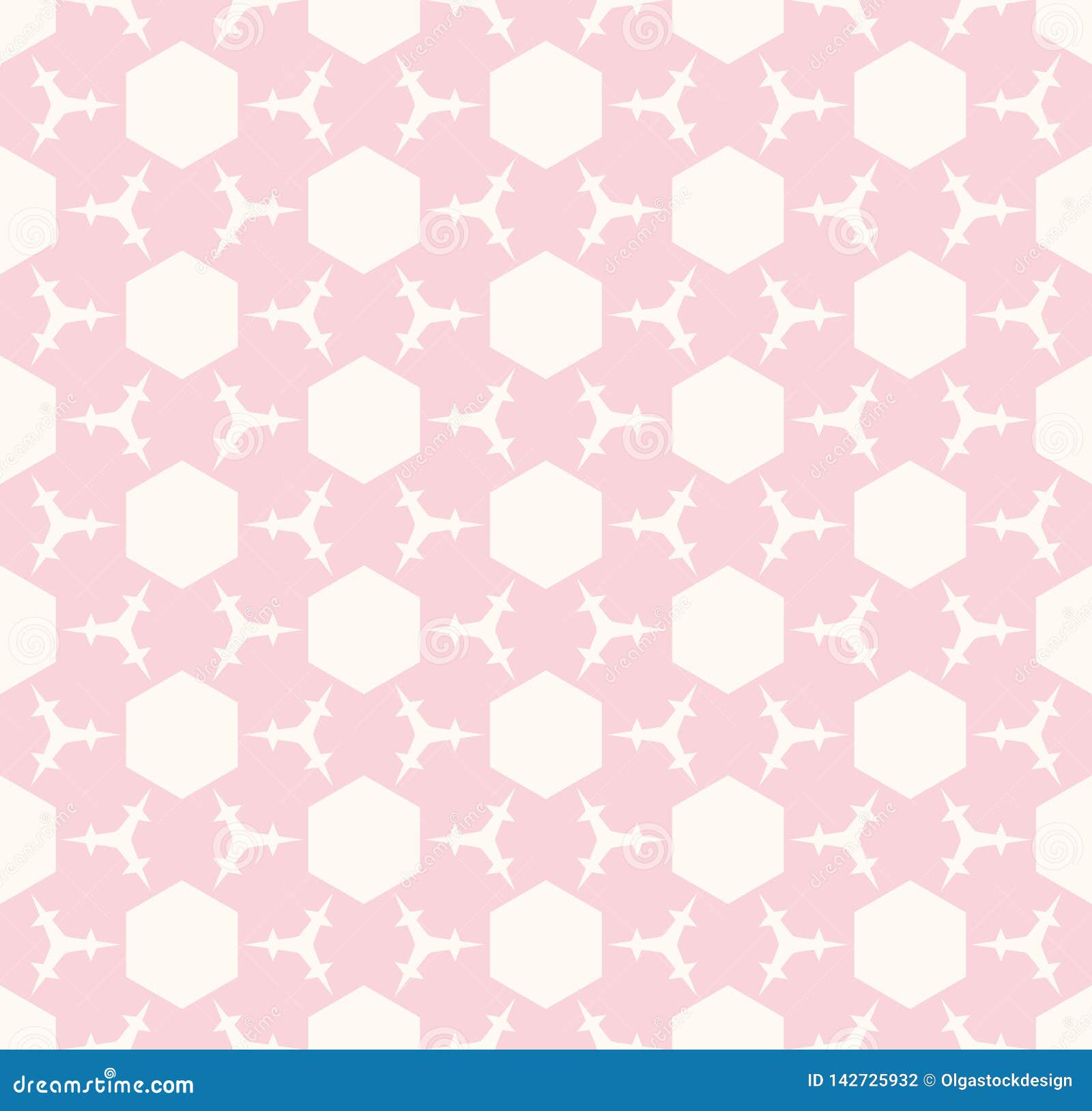 Cute Vector Geometric Seamless Pattern in Paste; Colors, Soft Pink and ...