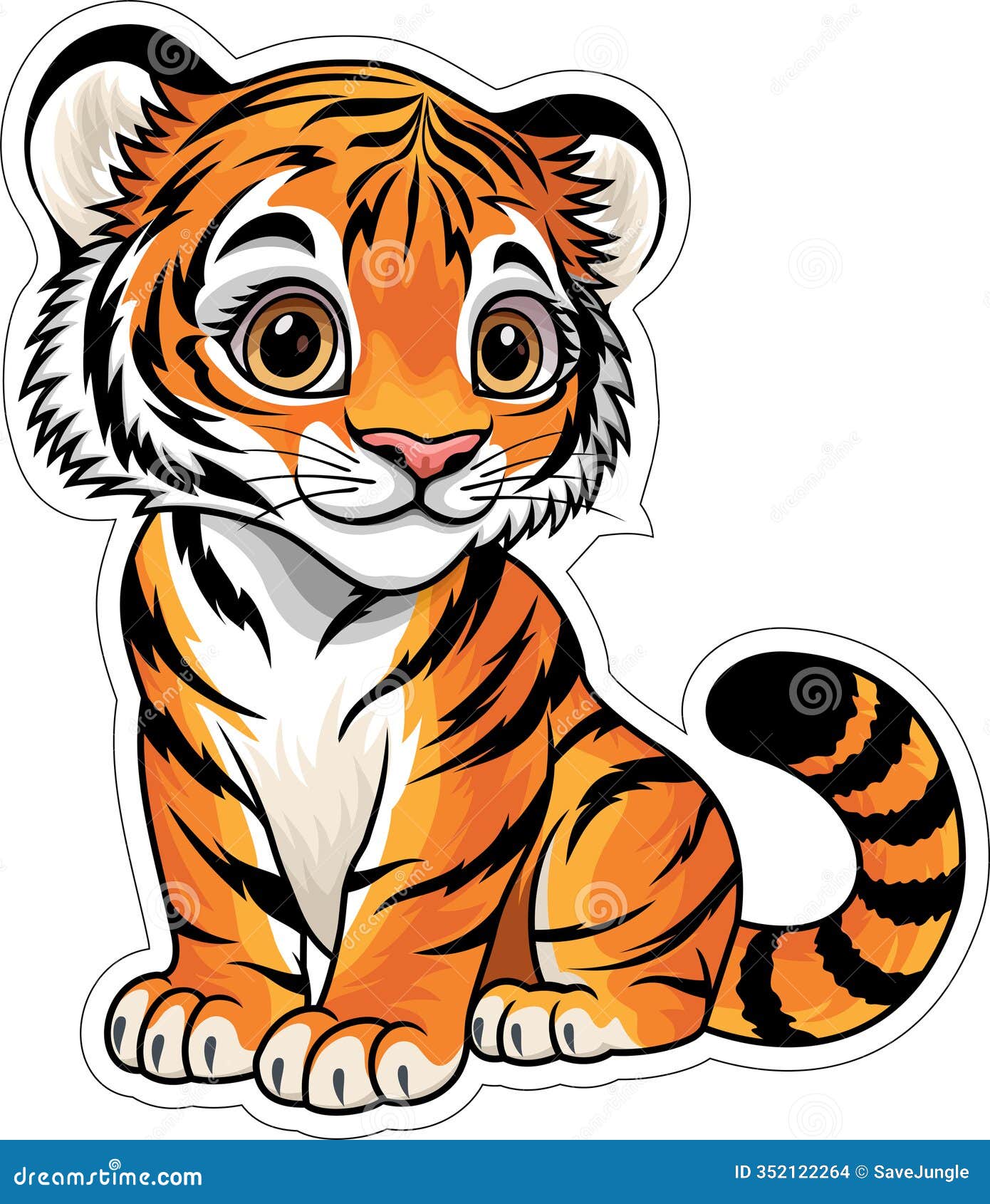 Tiger Isolated Background White Black Drop Front Roar Angry Tigress ...