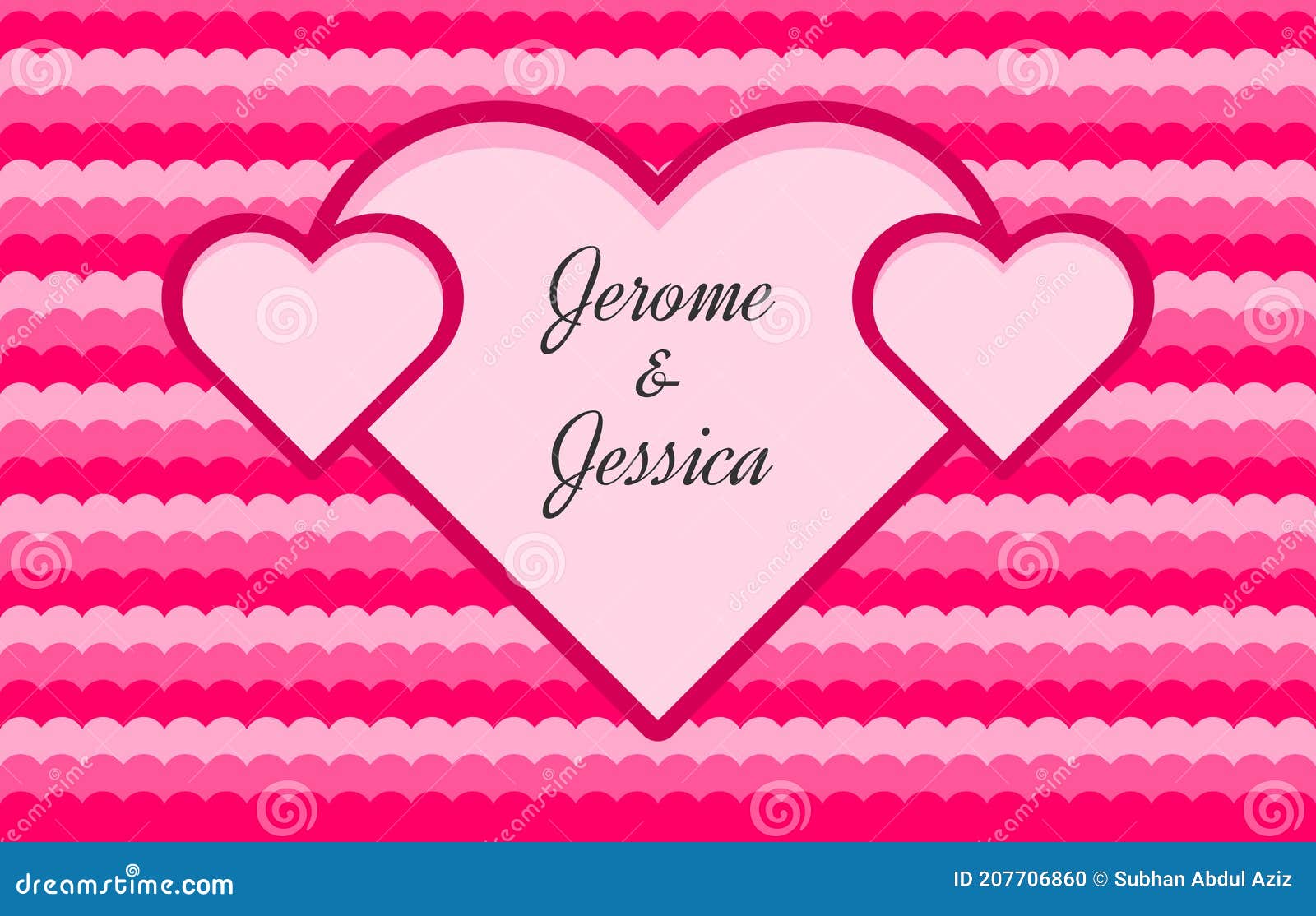 Cute Vector Illustration of Love, Poster Banner, Backdrop Wallpaper ...