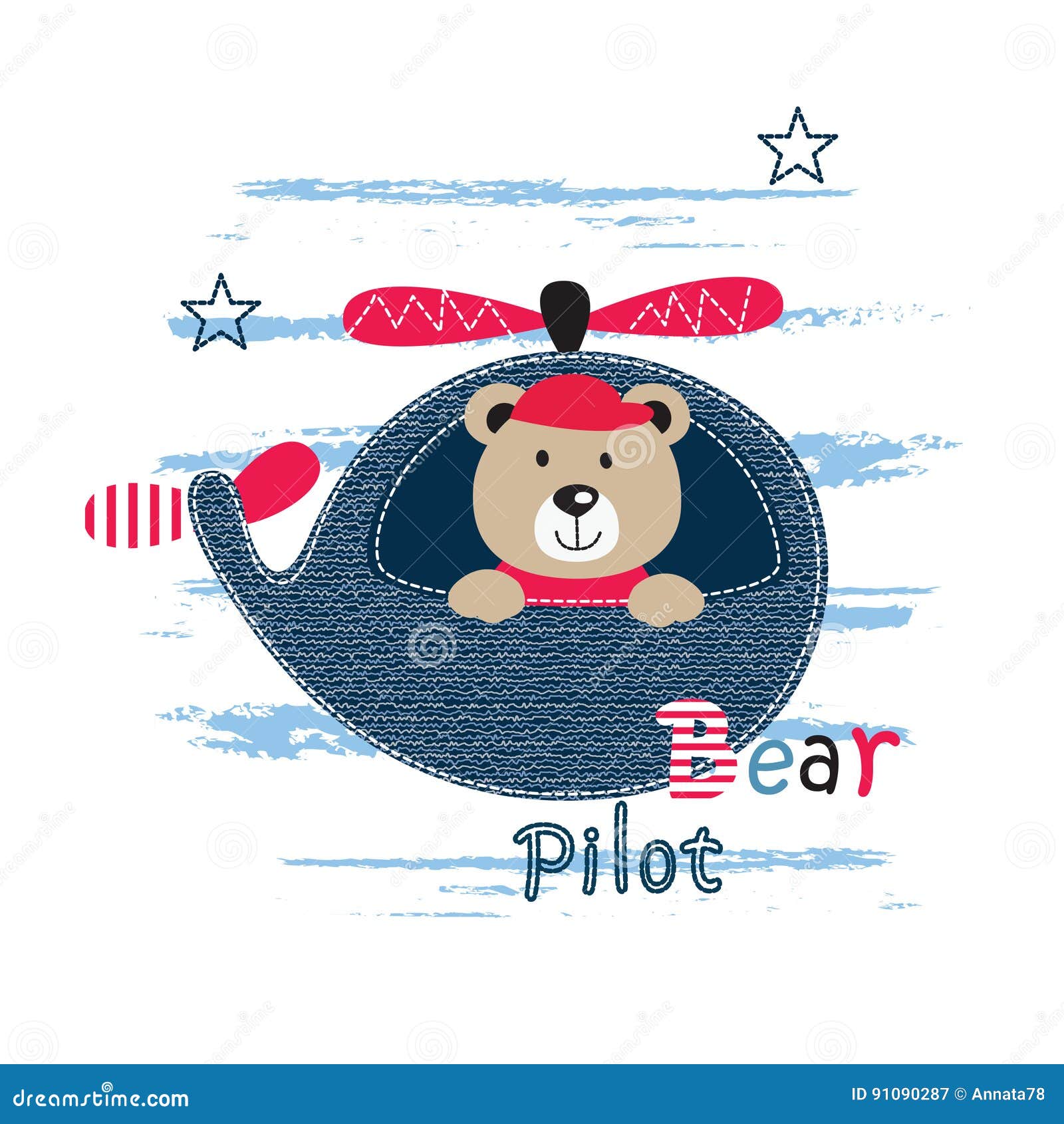 Pilot Bear Vector Cartoon Illustration | CartoonDealer.com #84372938