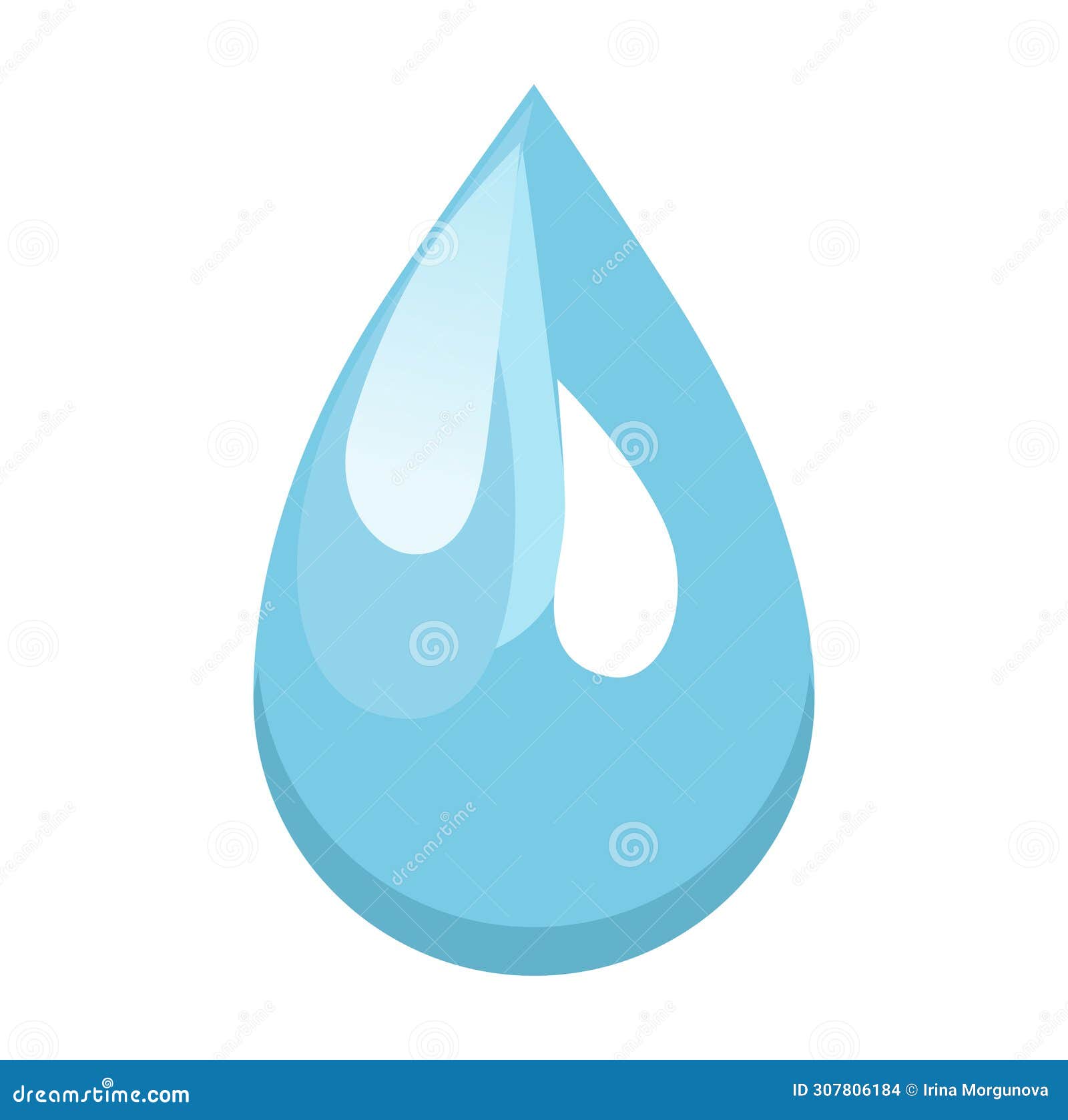 Vector Isolated Weather App Icon with Blue Raindrop. Interface Elements ...