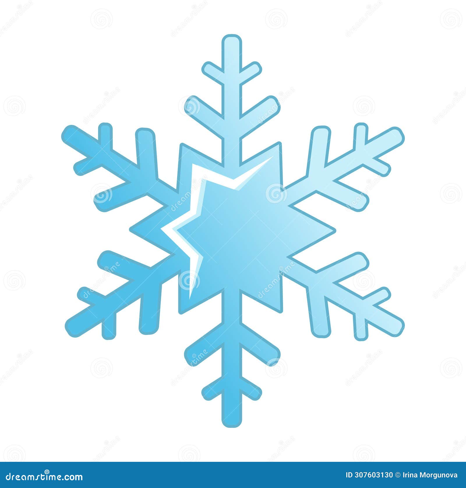 Vector Isolated Weather App Icon with Blue Snowflake. Interface ...
