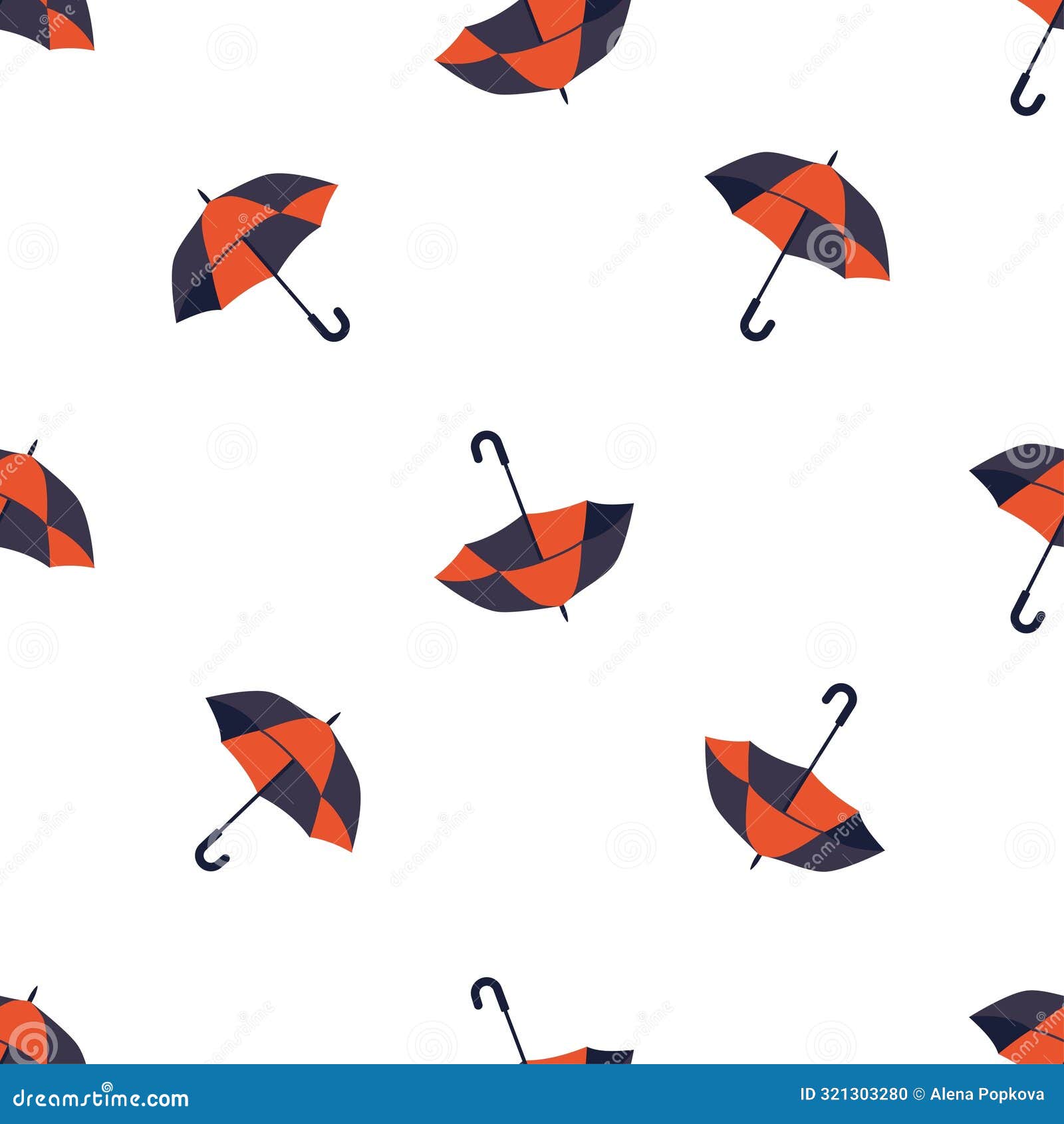 Cute Vector Pattern on White Background. Colorful Umbrellas Stock ...