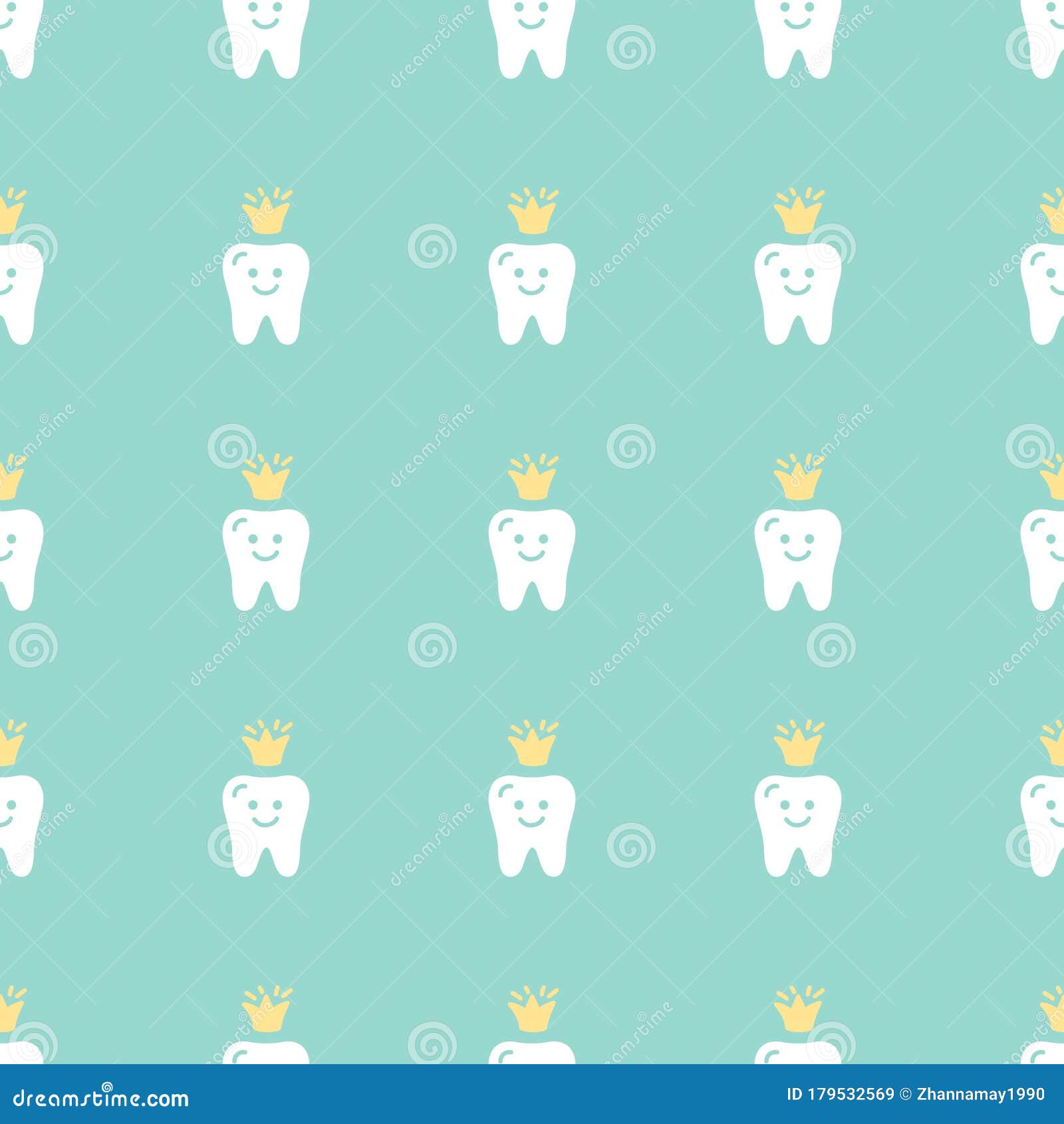 Cute Vector Seamless Dental Pattern Stock Vector - Illustration of ...