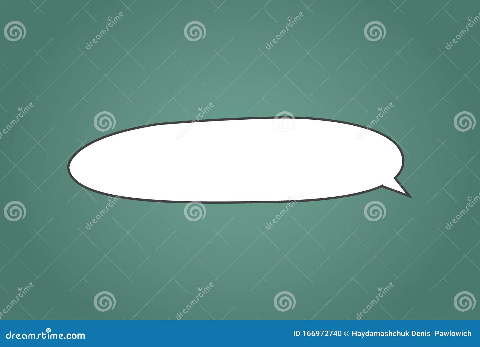 Cute Vector Speech Bubble Isolated Outline Illustration Stock Vector