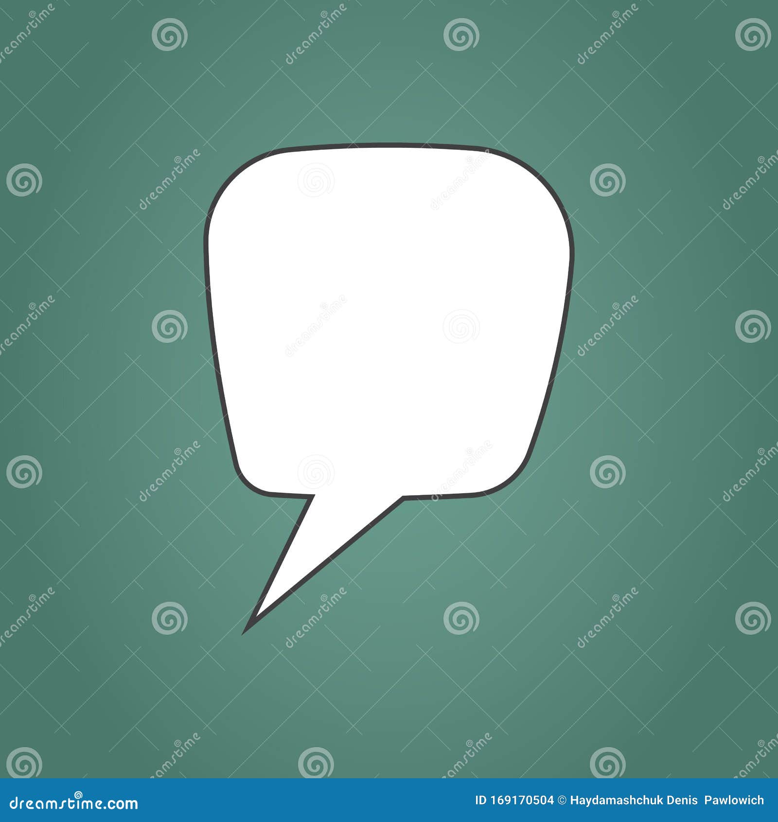 Cute Vector Speech Bubble Isolated Outline Illustration Stock Vector ...