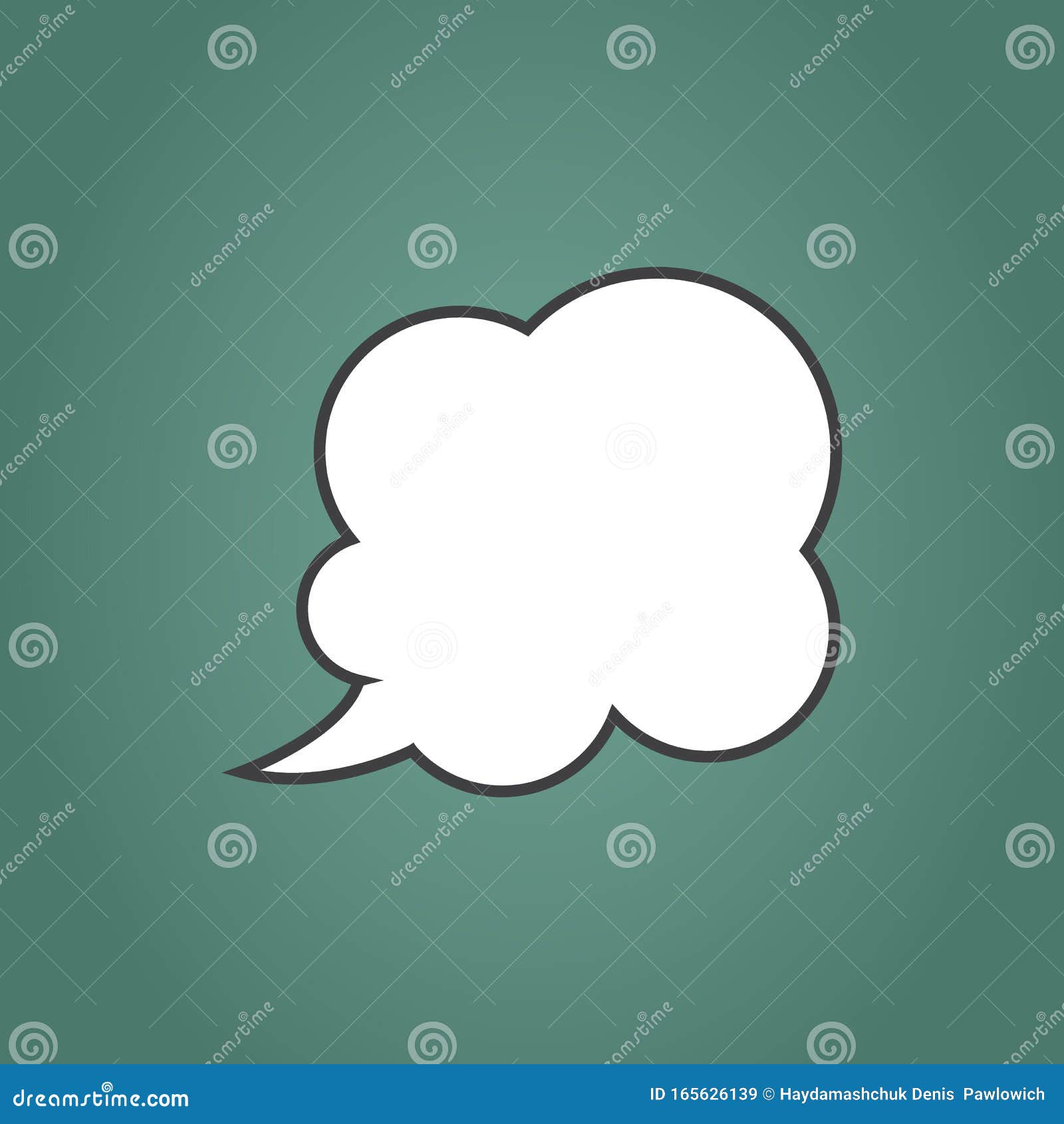 Cute Vector Speech Bubble Isolated Outline Illustration Stock Vector