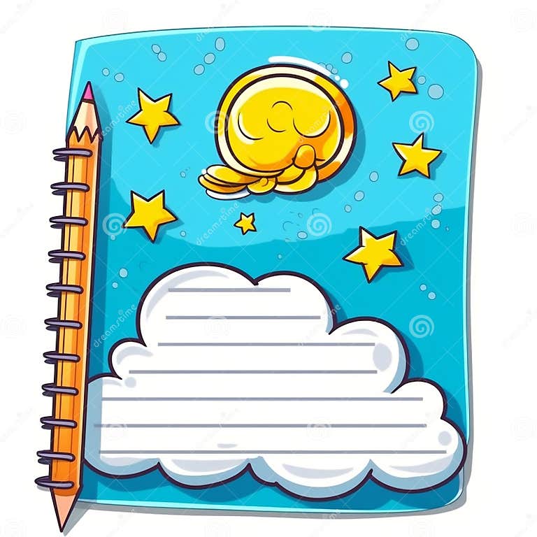 Cute Vector Sticker Design with Lined Paper for Writing. Generative AI ...