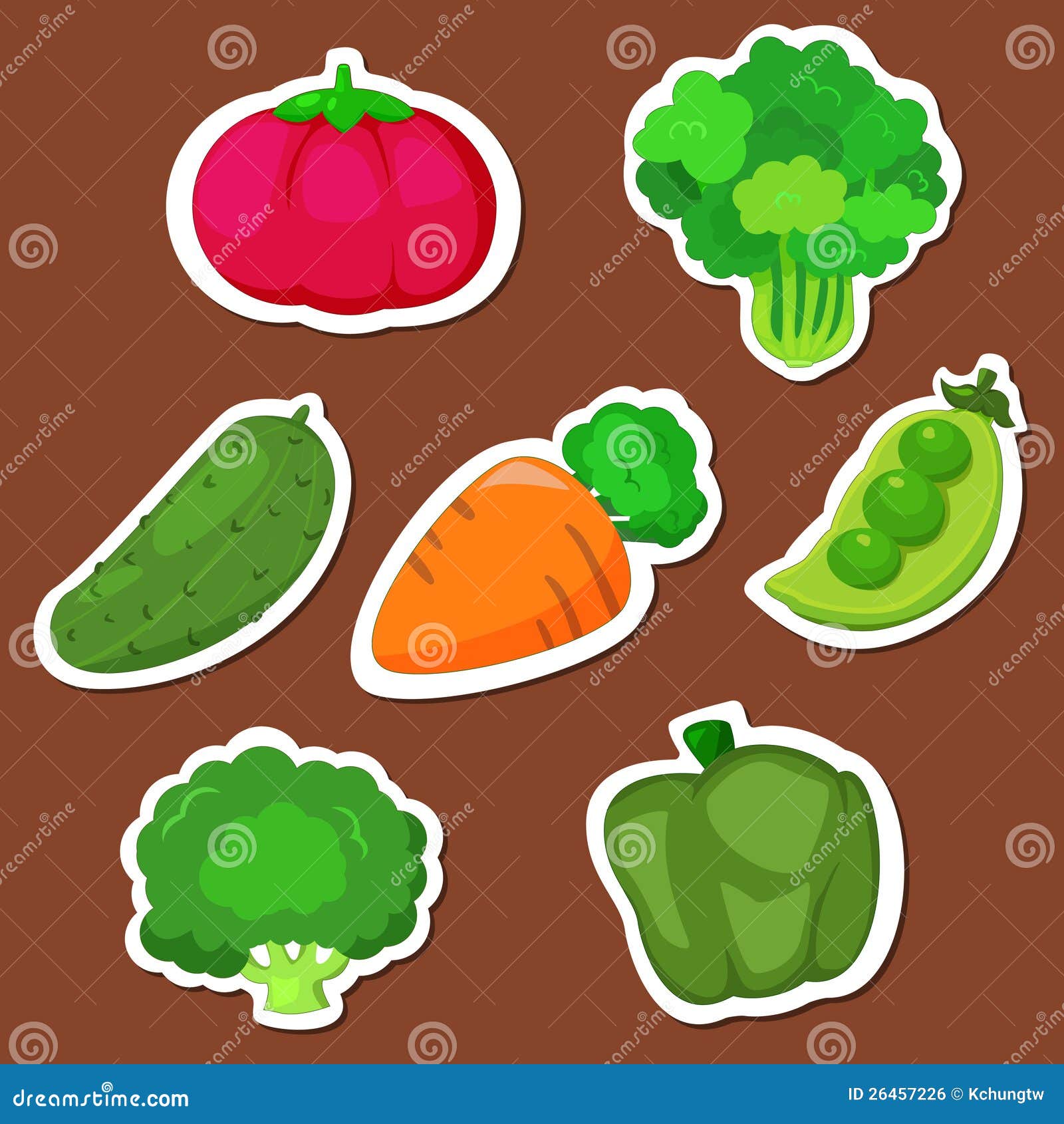 Cute Vegetable Collection 01 Stock Vector - Illustration of cute ...