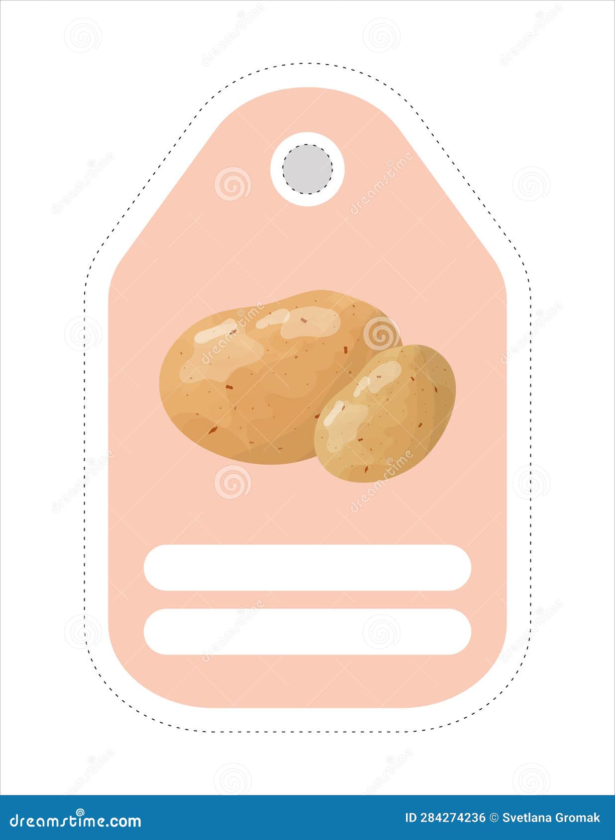 Cute Vegetable Label. Memo, Writing Paper Stock Vector - Illustration ...
