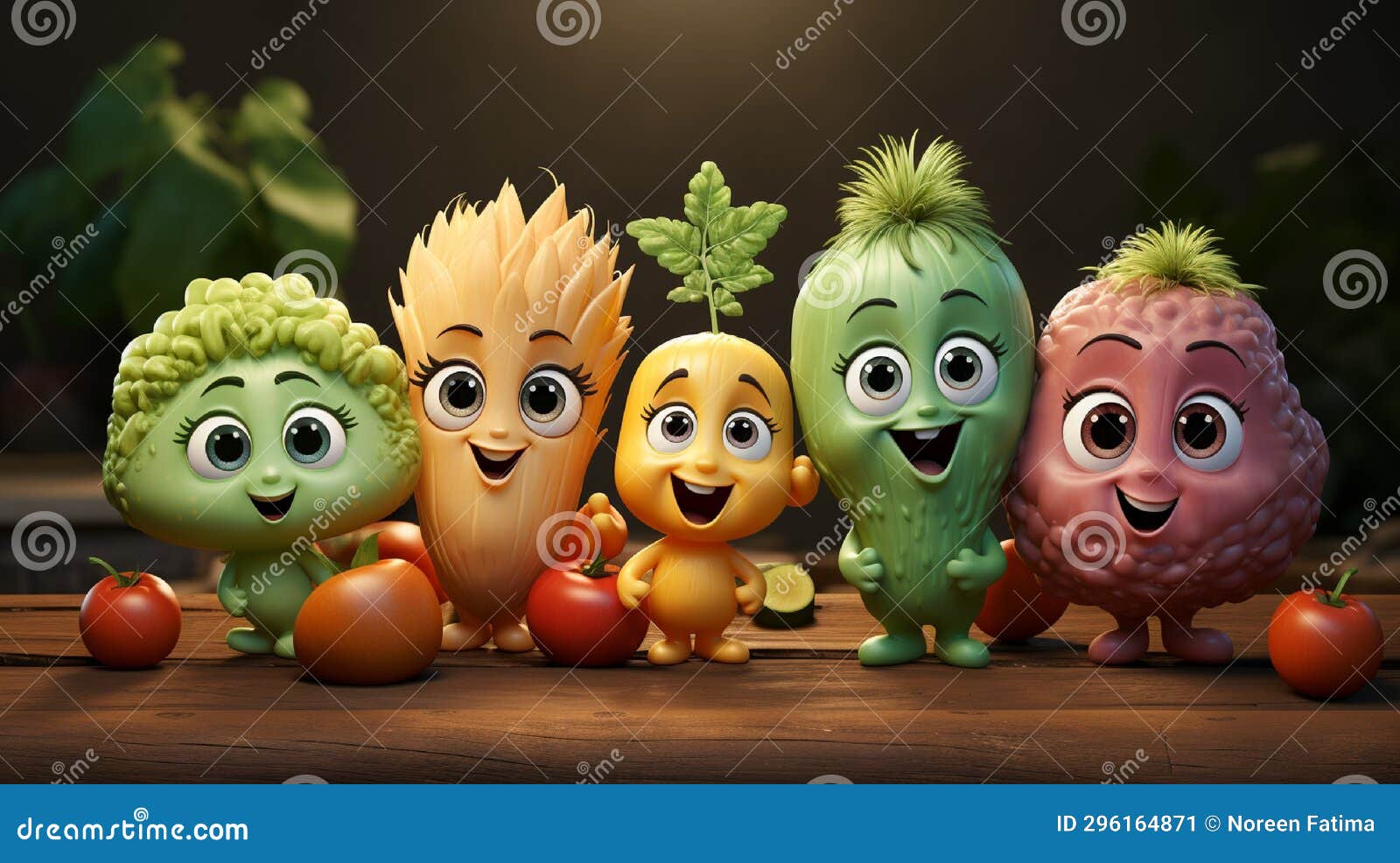 Cute Vegetables, Disney Pixar , 3d Render Stock Image - Image of pixar ...
