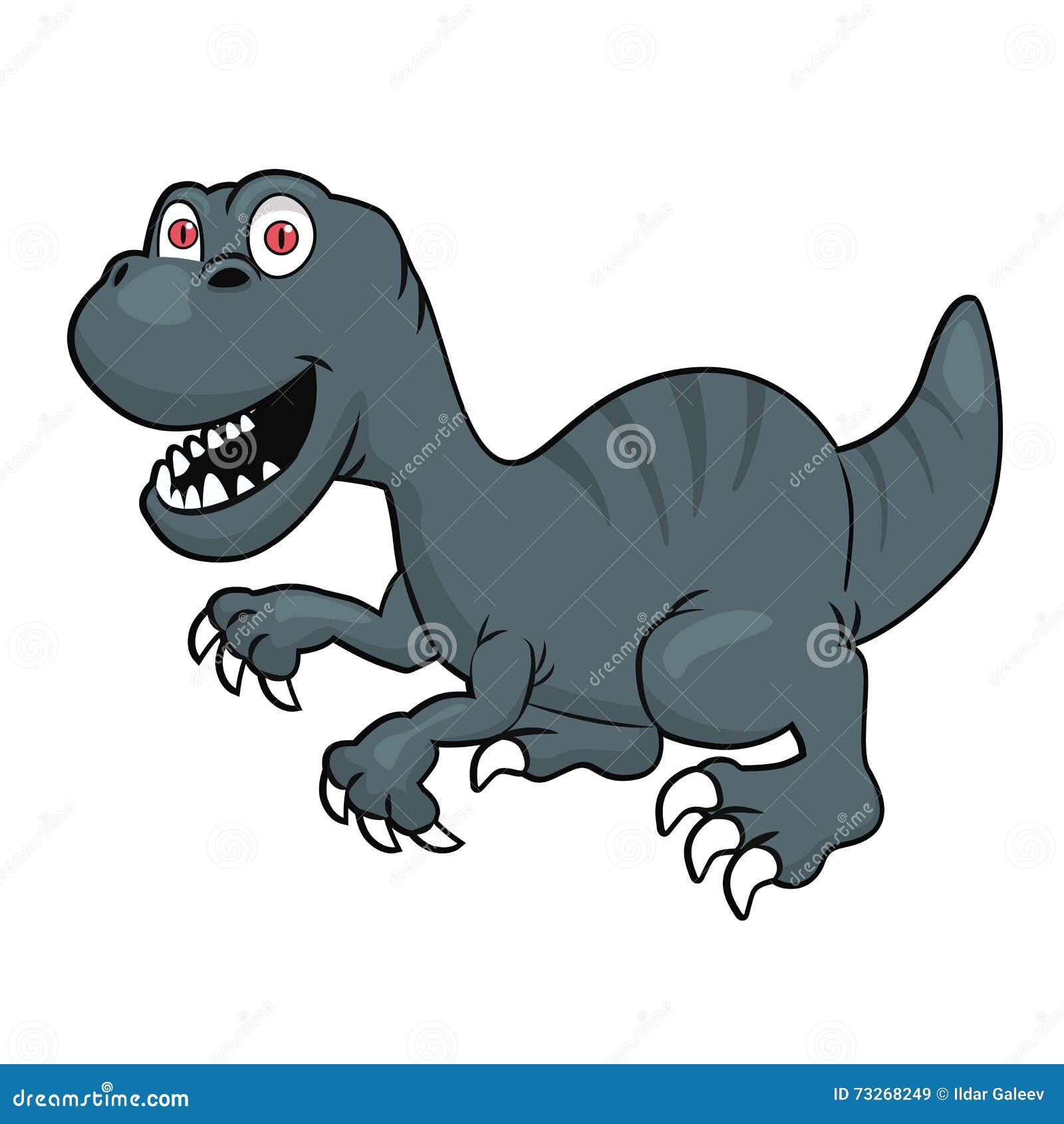 The Velociraptor Raptor Is Up Close. Stock Illustration | CartoonDealer ...