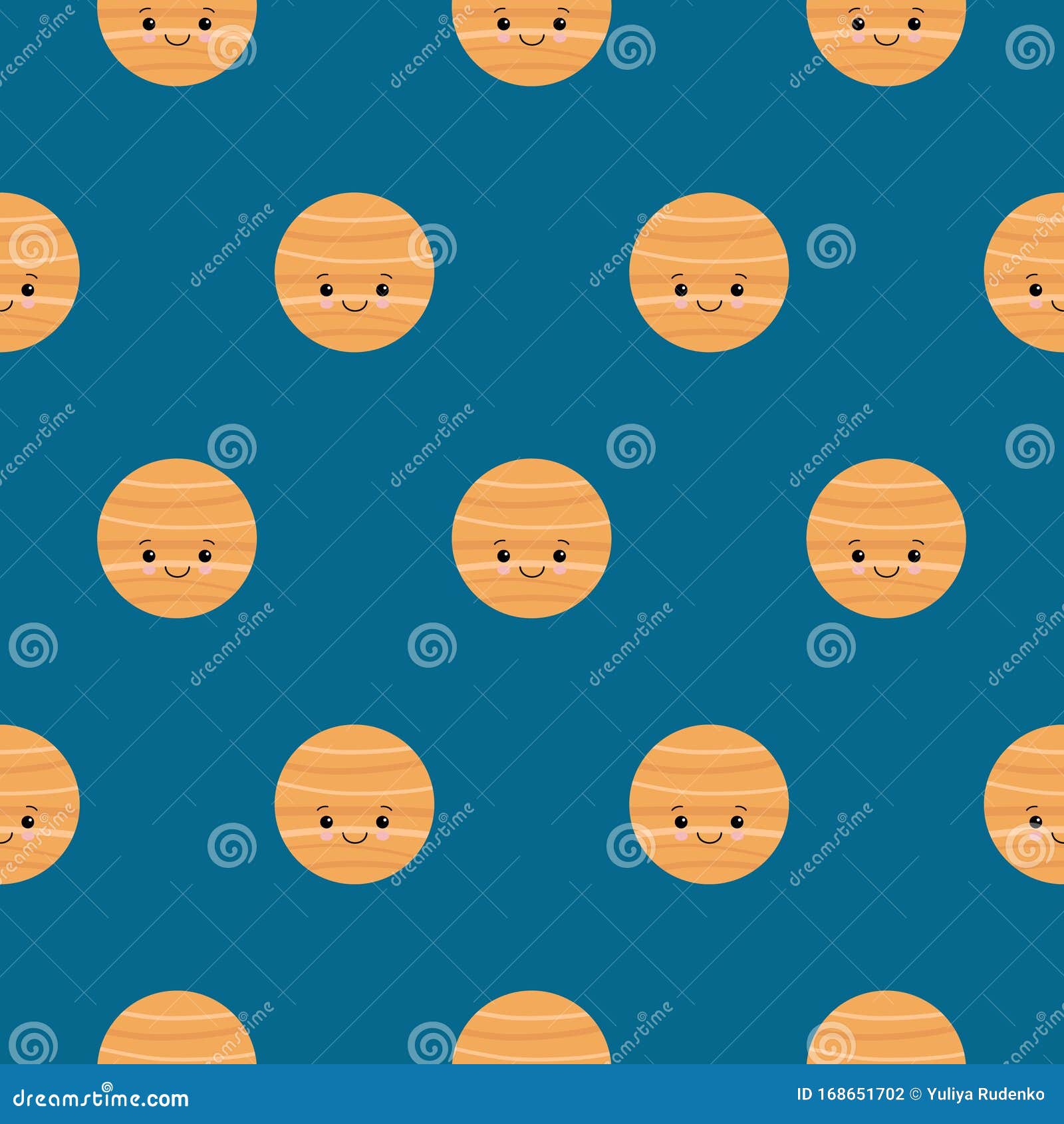 Cute Venus Planet Pattern Seamless Repeat Geometric for Any Web Design ...