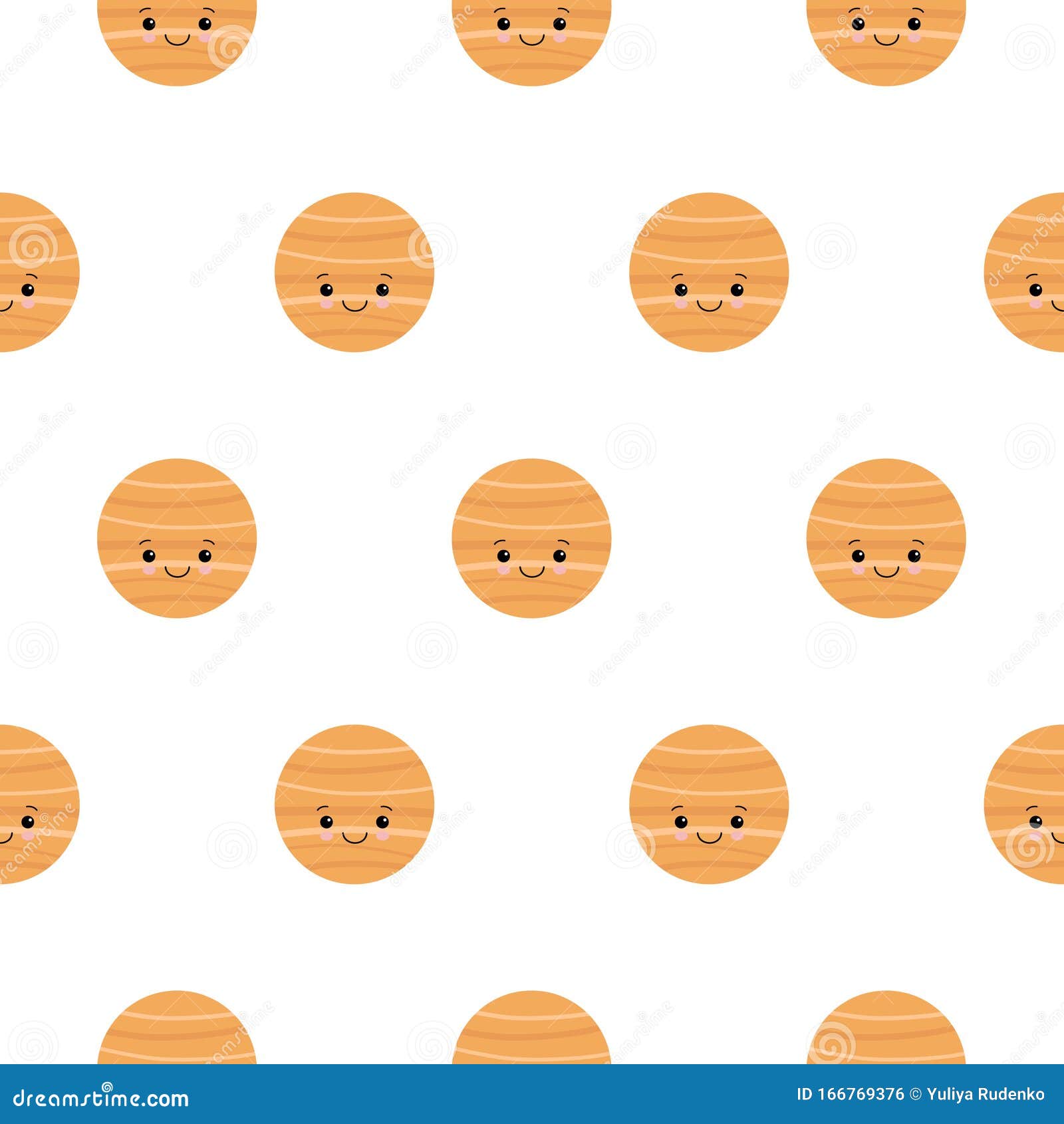 Cute Venus Planet Pattern Seamless Vector Repeat Geometric for Any Web ...