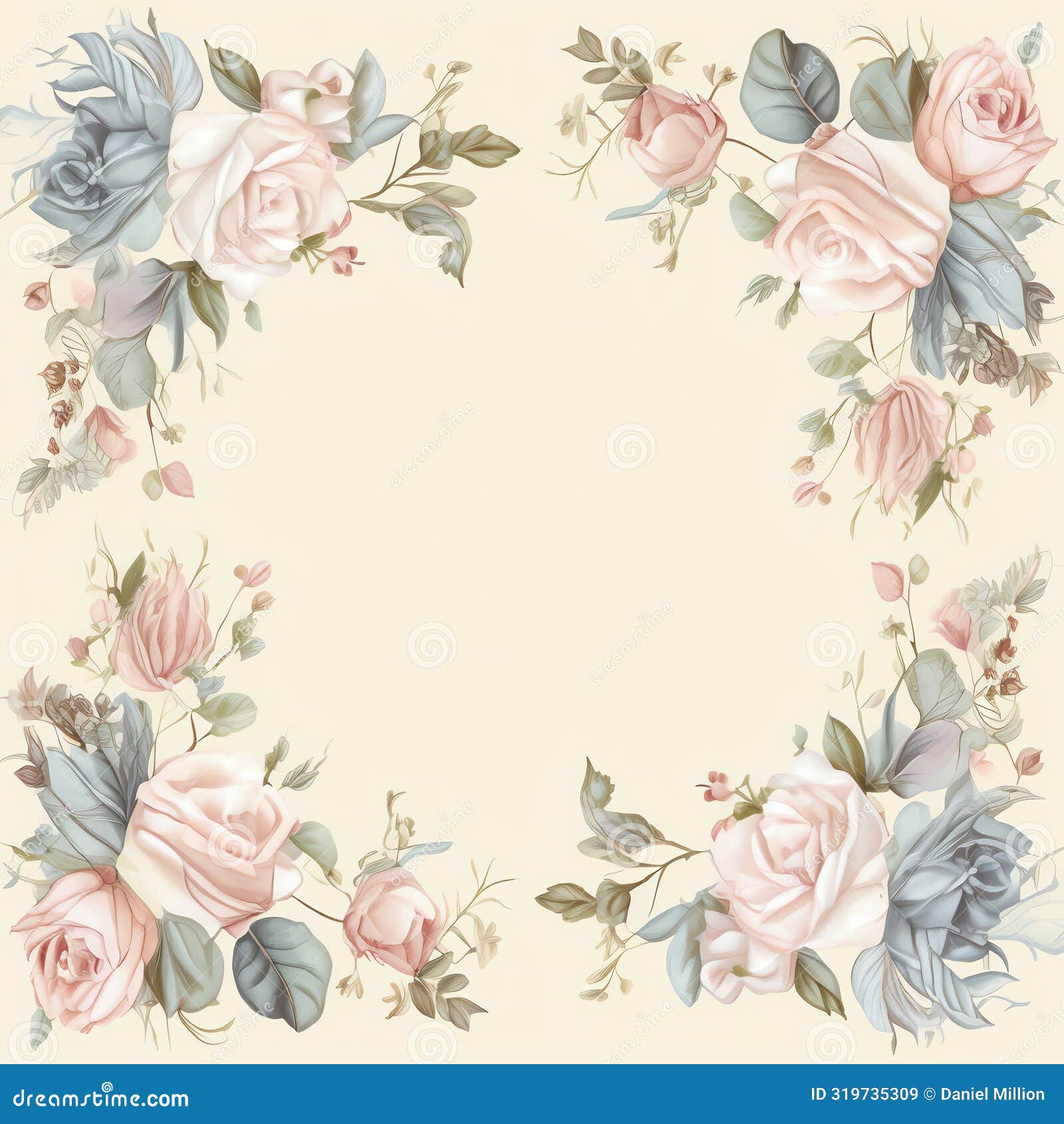 Victorian Roses Wedding Invitation Royalty-Free Illustration ...