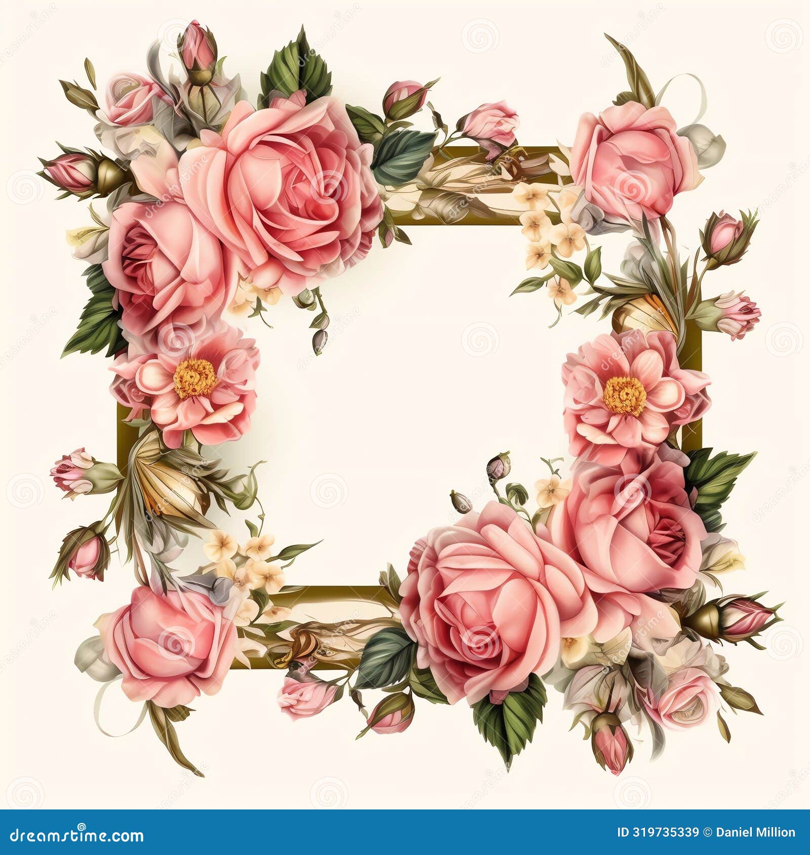 Victorian Roses Wedding Invitation Royalty-Free Illustration ...