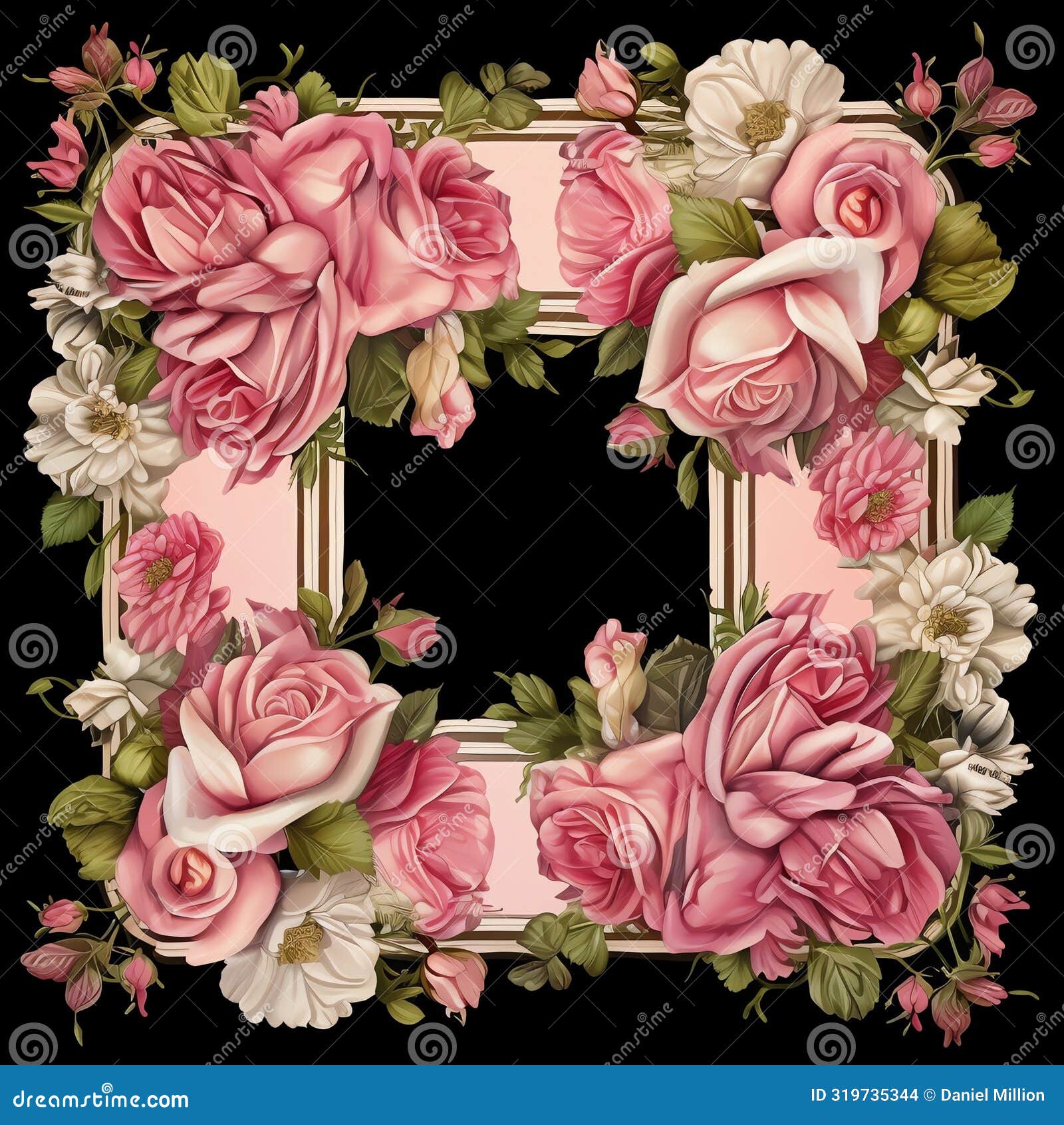 Victorian Roses Wedding Invitation Royalty-Free Illustration ...