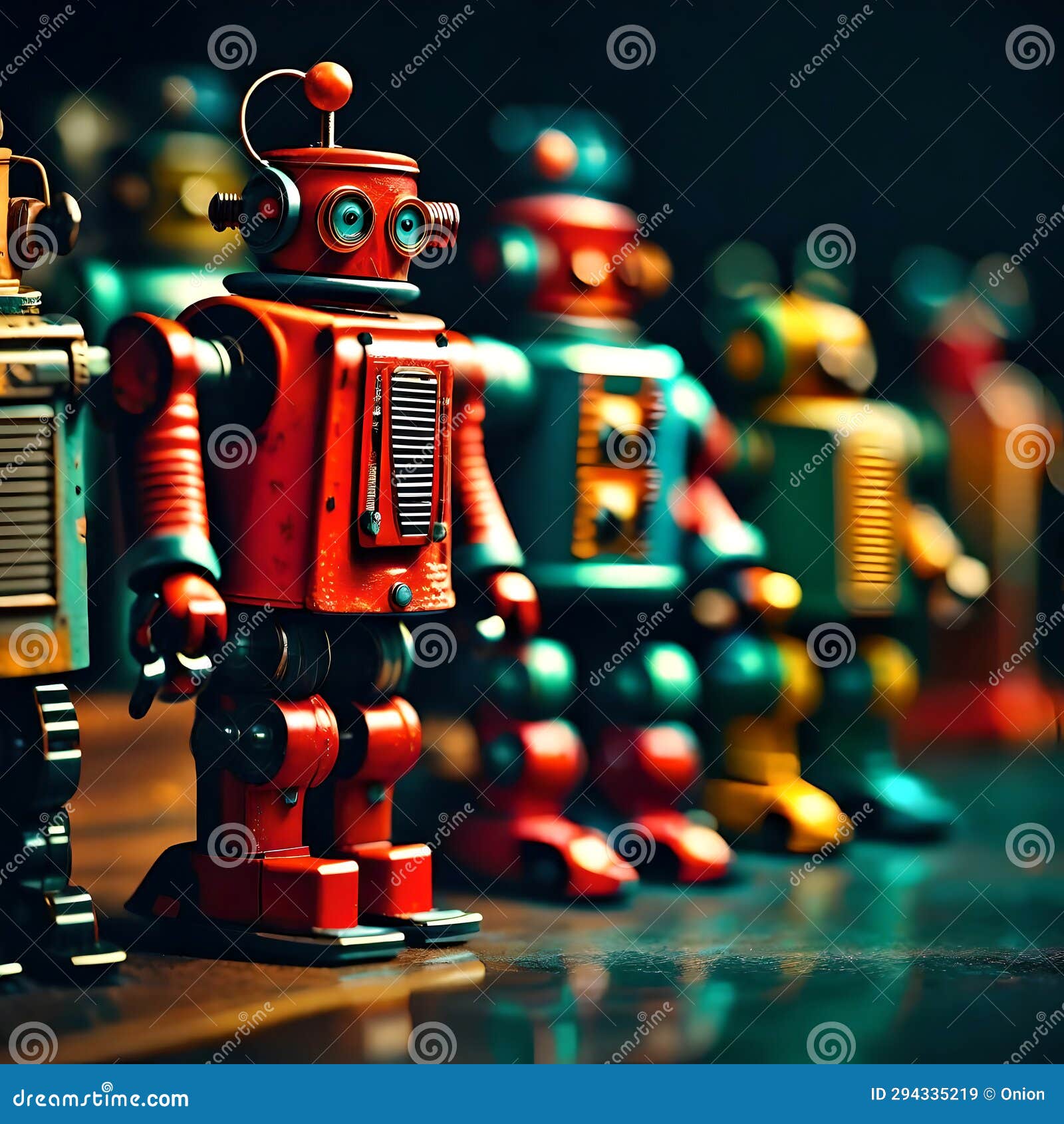 Robots History Infographics Cartoon Vector | CartoonDealer.com #135780189