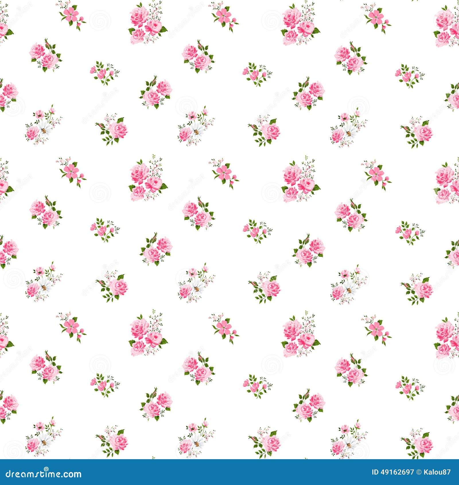 Cute Vintage Rose Pattern. Vector Illustration Stock Vector ...