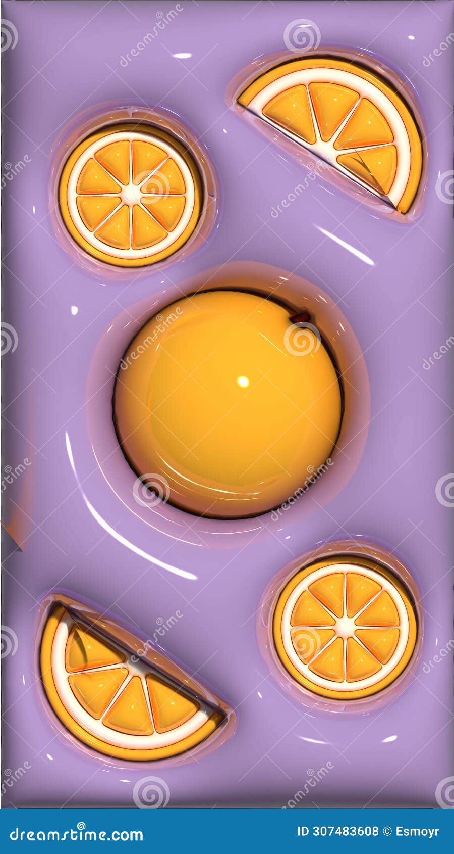 Cute Orange Wallpapper stock illustration. Illustration of inflated ...