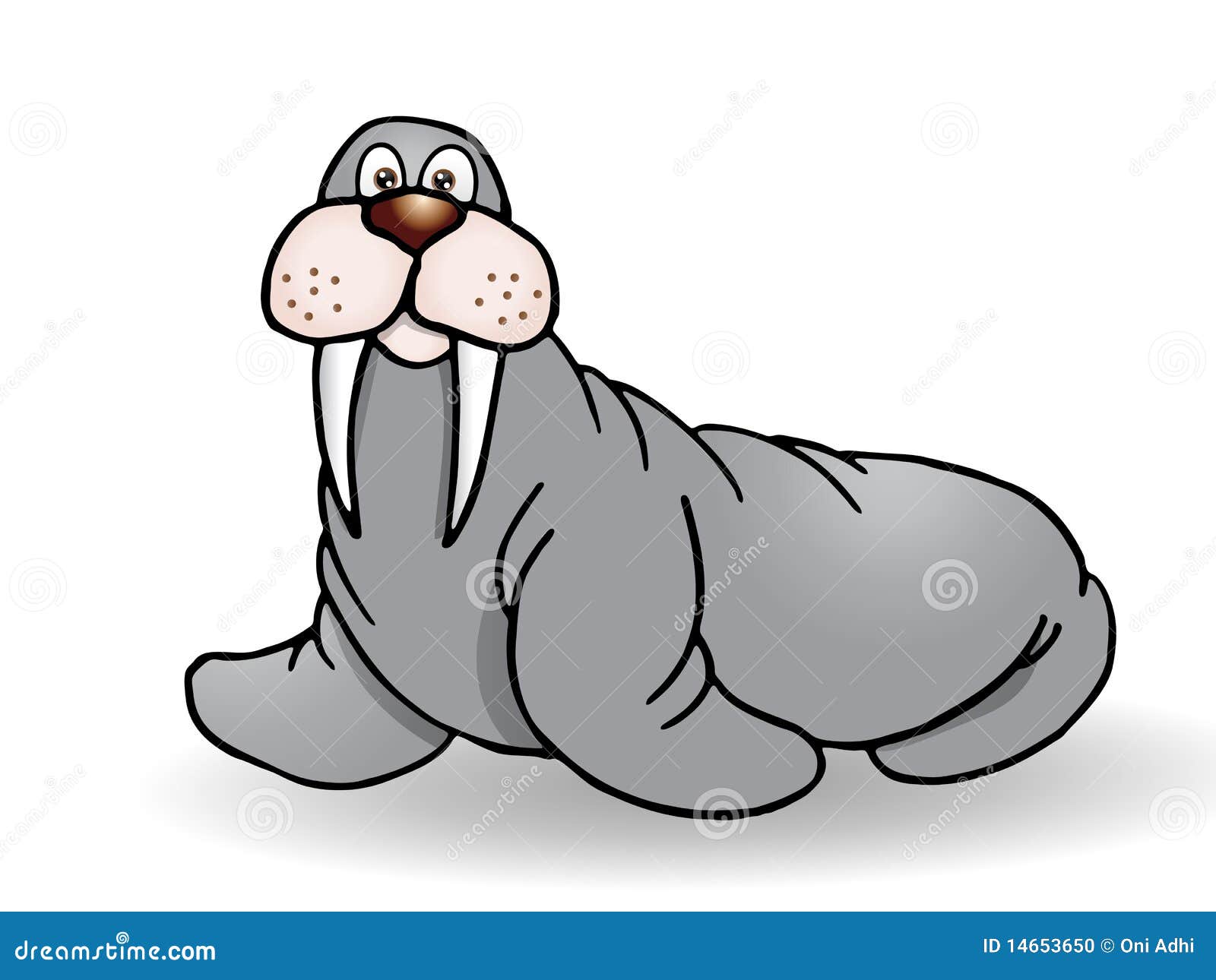 Cute Walrus Drawing