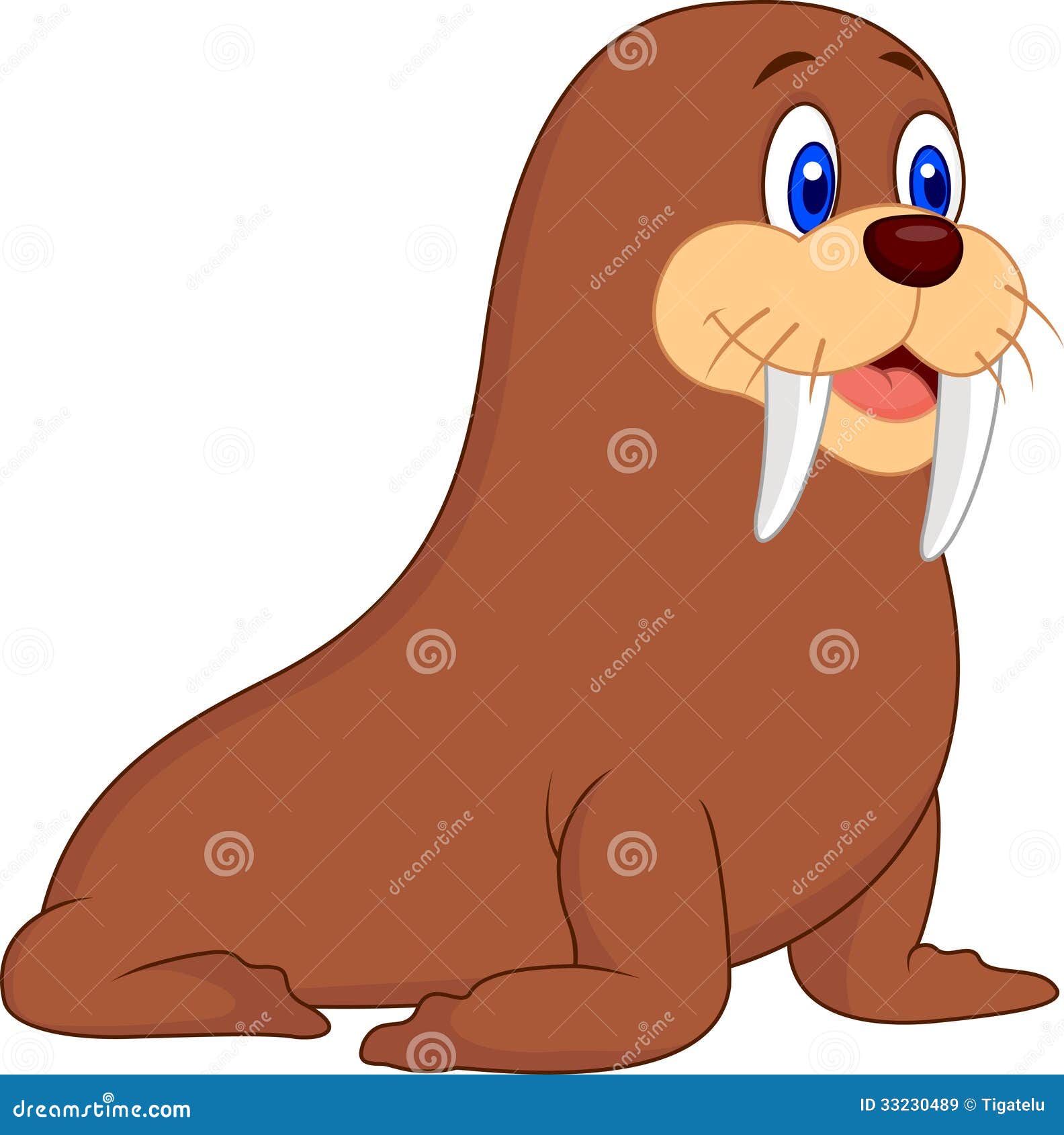 Cute Walrus Cartoon Royalty Free Stock Images - Image: 33230489