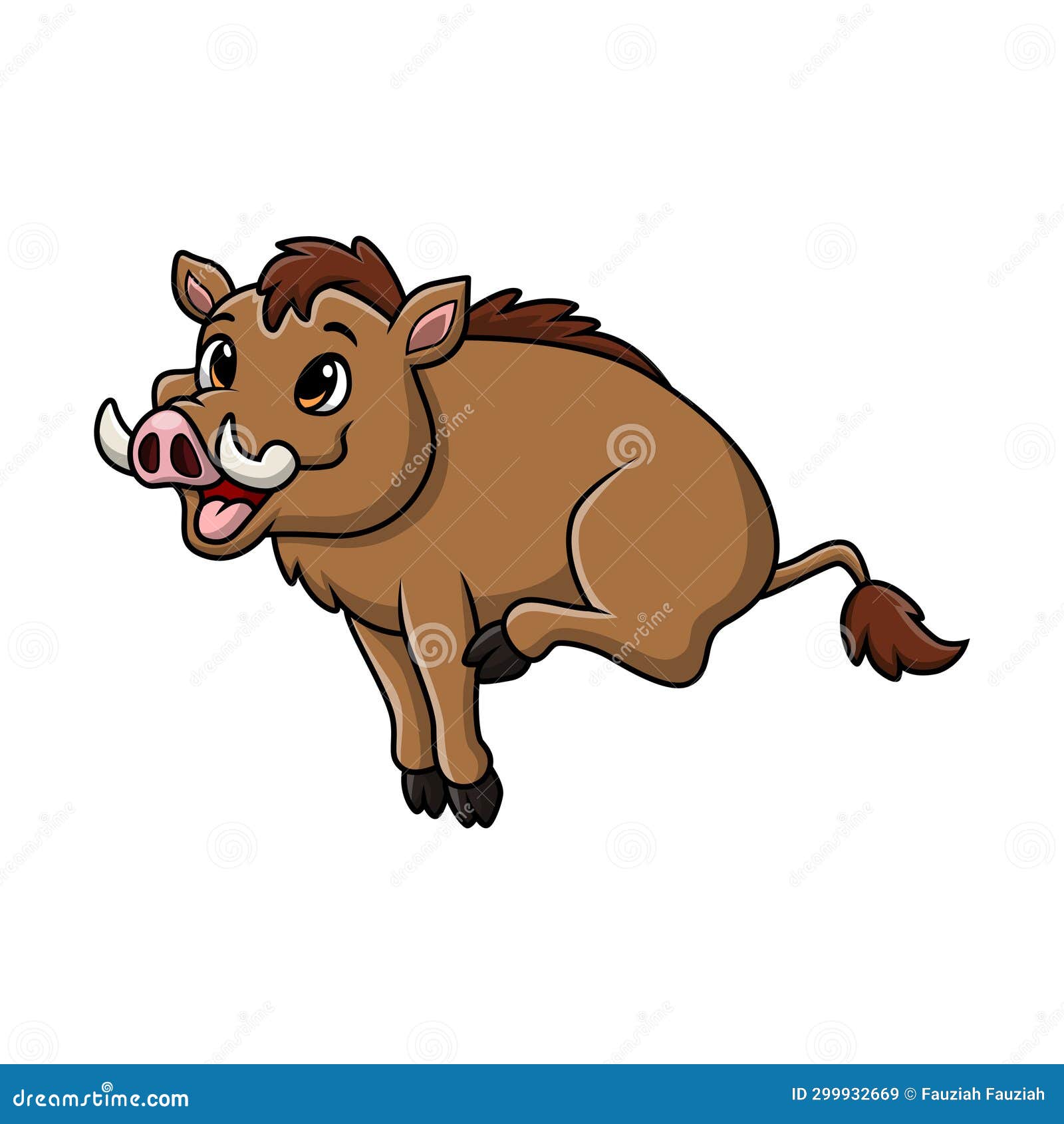 Warthog Cartoon Character Vector Logo Template | CartoonDealer.com ...