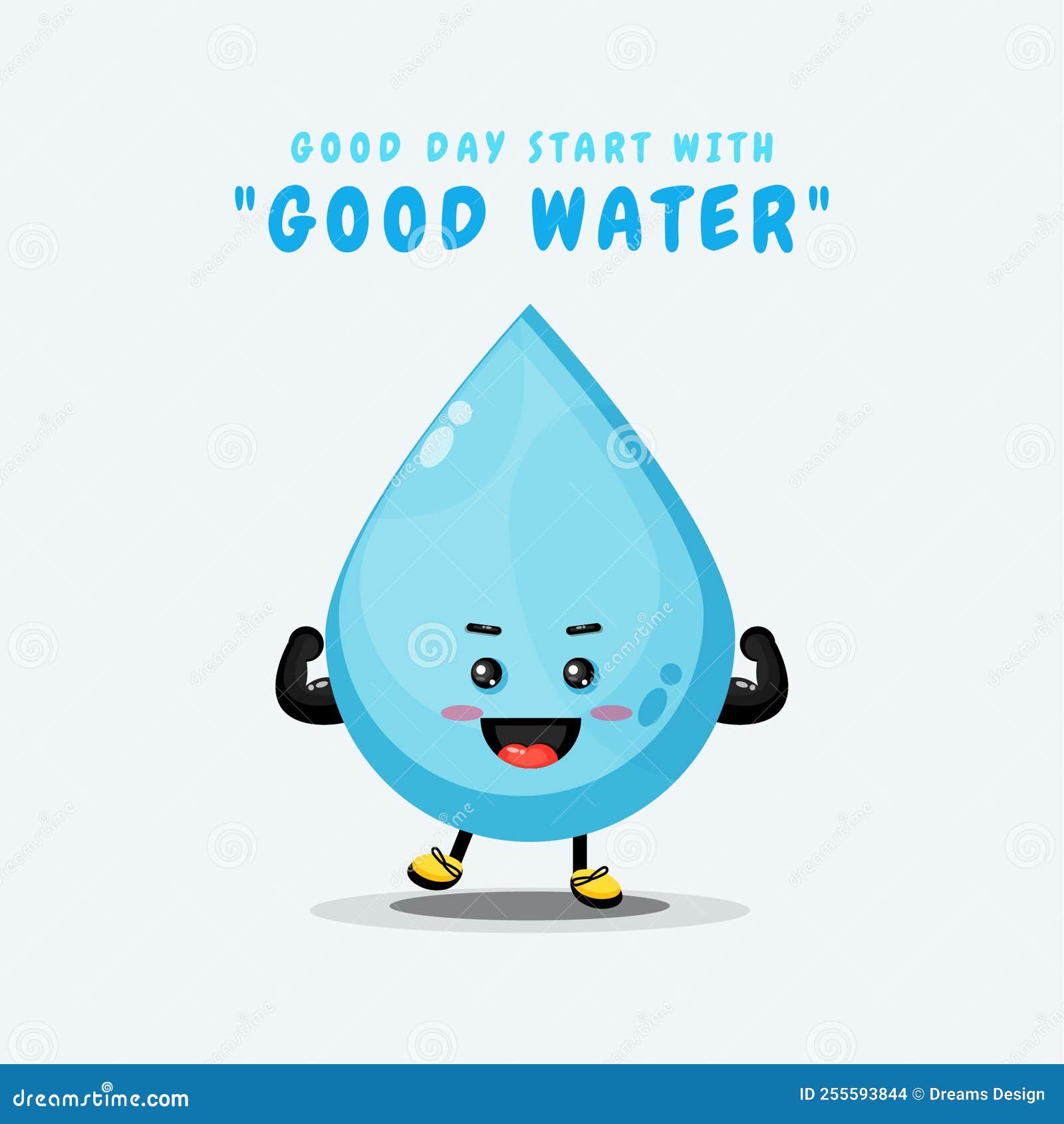 Cute Water Characters with Quotes Stock Vector - Illustration of smile ...