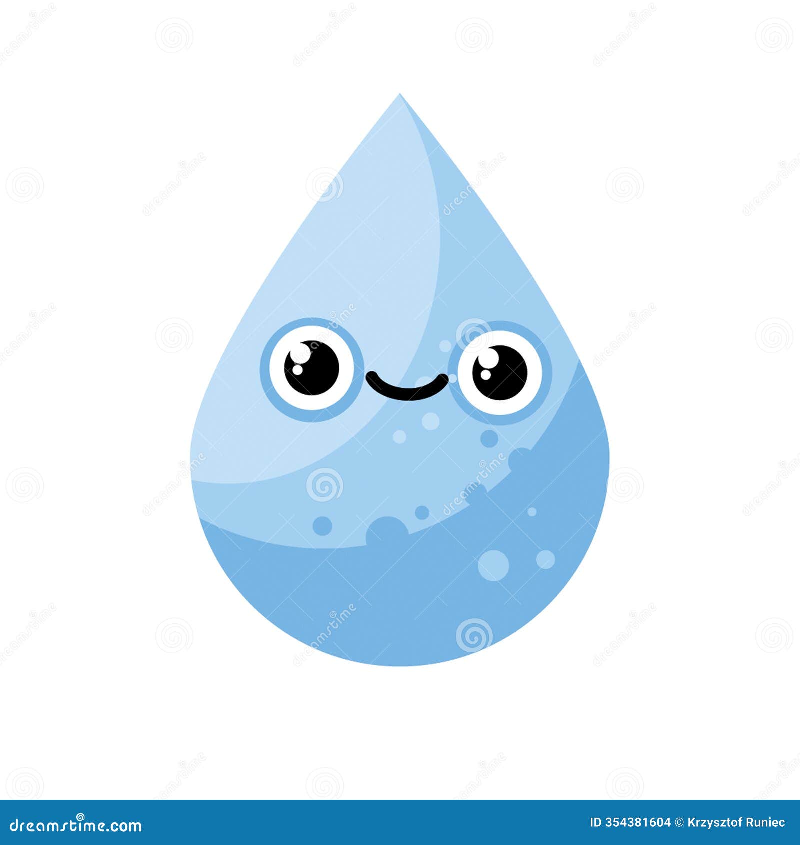 Cute Water Doodle. Bottle, Glass, Thermos And Decanter Of Water, Water ...