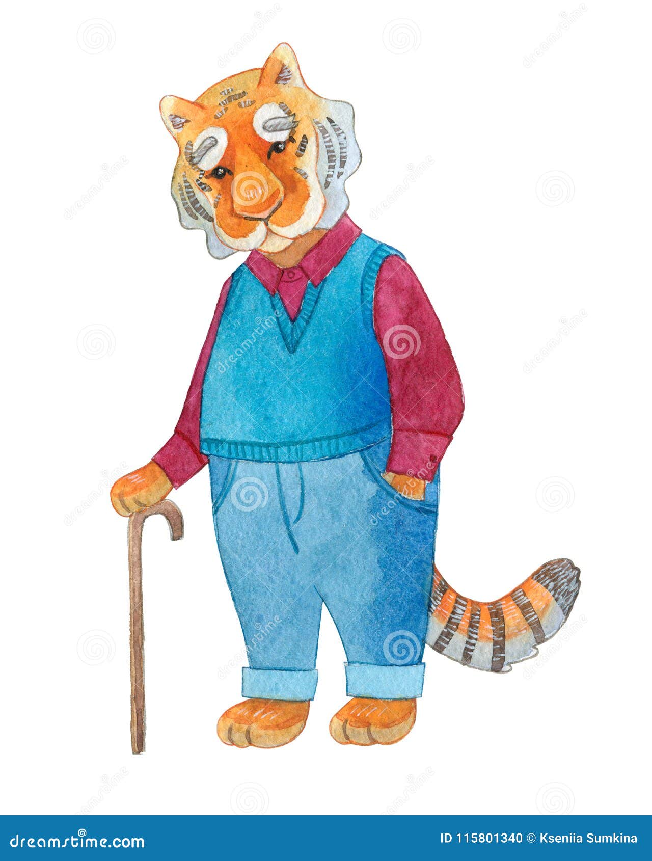 Old Tiger Cartoon Characters