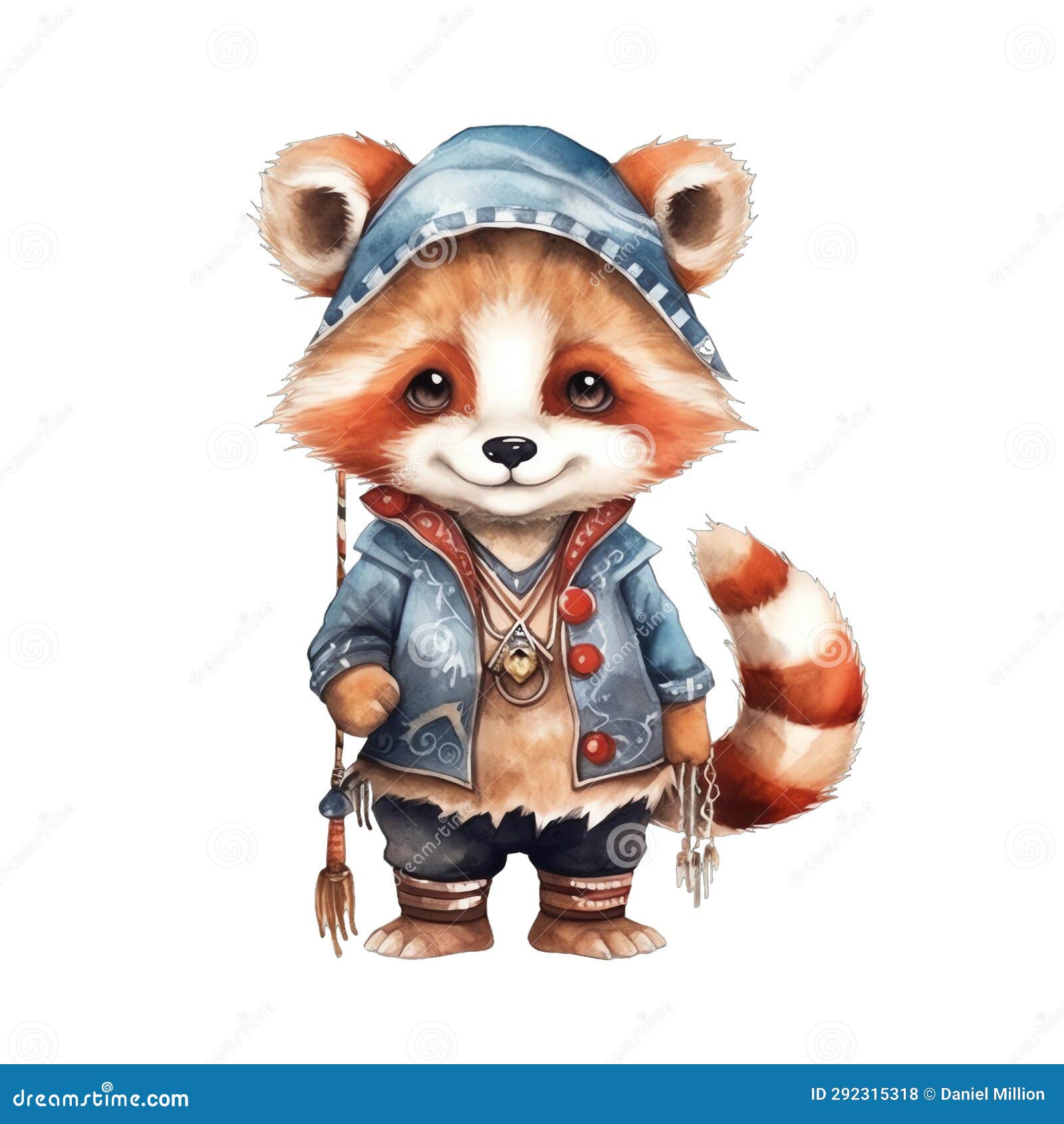 Cute Watercolor Red Panda with Flowers and Boho Plants Illustration ... Cute Watercolor Red Panda with Flowers and Boho Plants Illustration ...