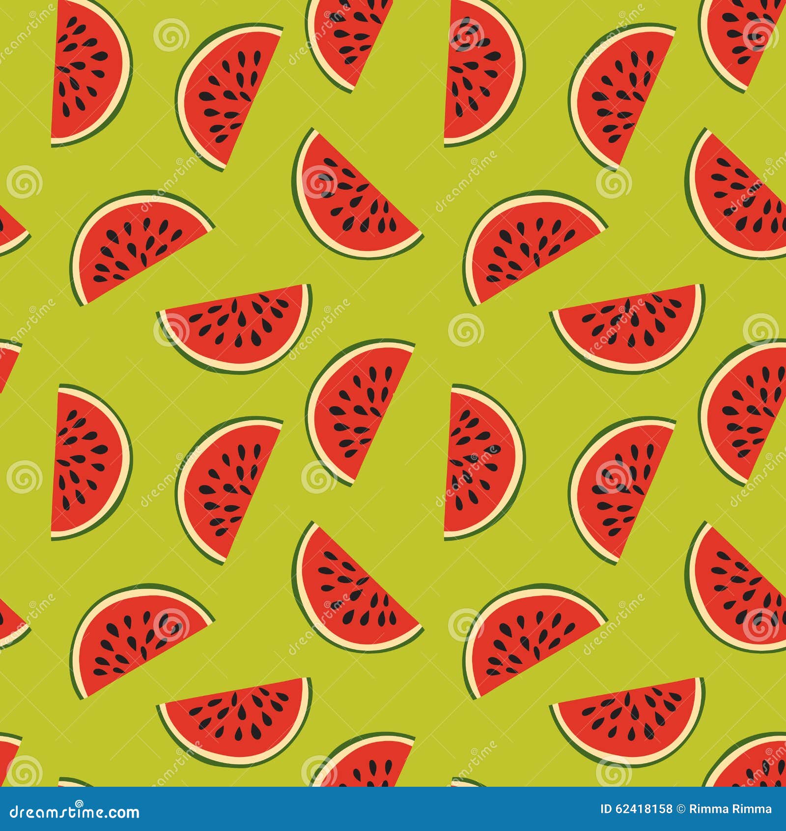 Cute Watermelon Vector Illustration Clipart Set. Hand Drawn Kawaii ...