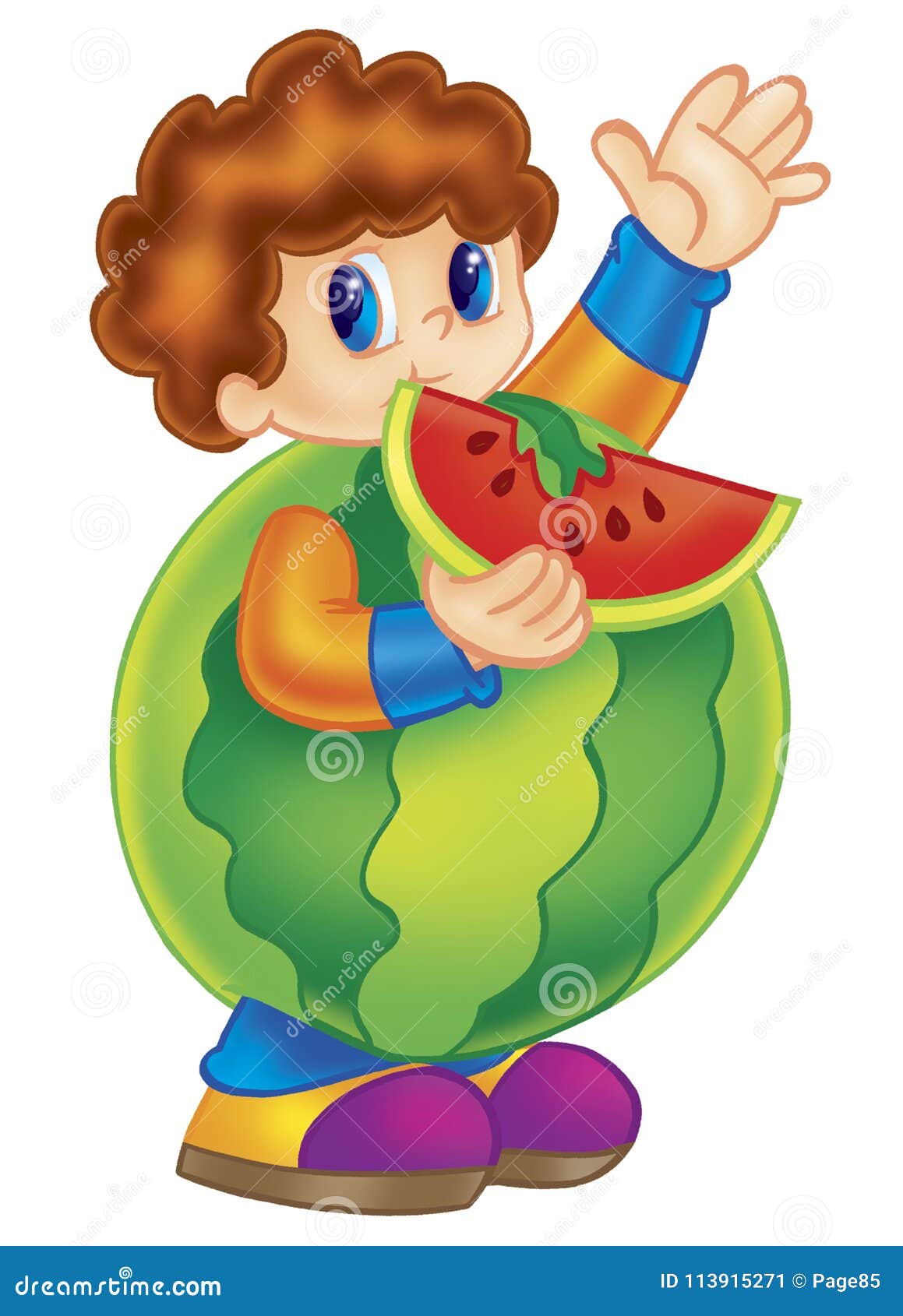 Cute watermelon boy stock illustration. Illustration of costume - 113915271 Cute watermelon boy stock illustration. Illustration of costume - 113915271