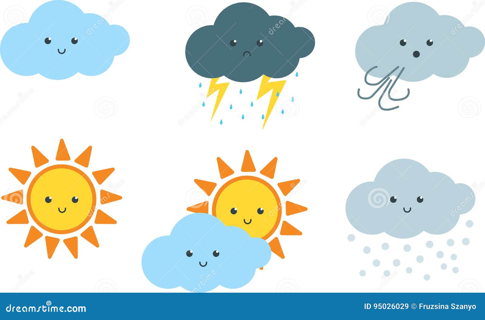 Breezy Weather Clipart Lightning
