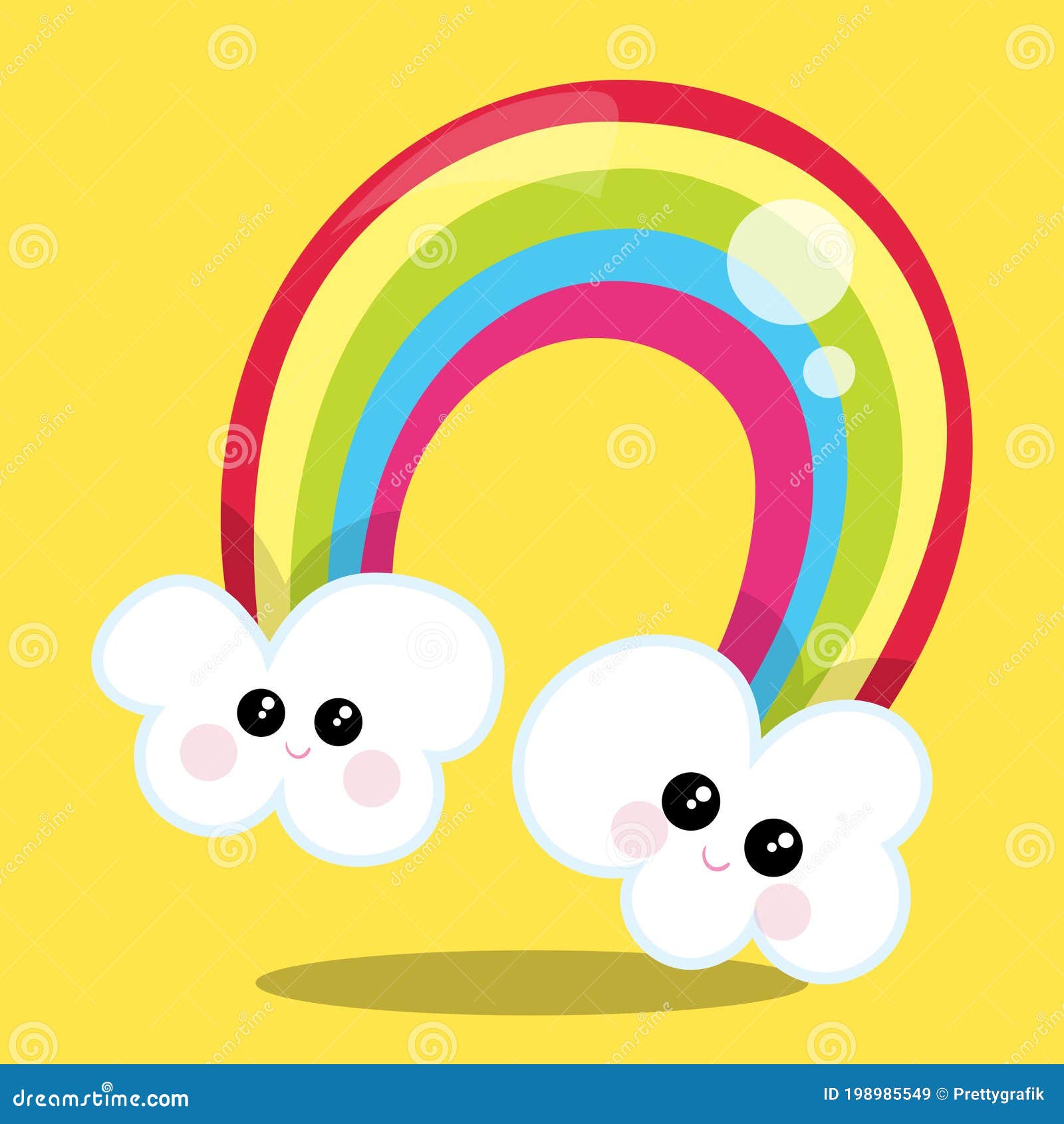 CUTE WEATHER RAINBOW 12 stock vector. Illustration of rainbow - 198985549