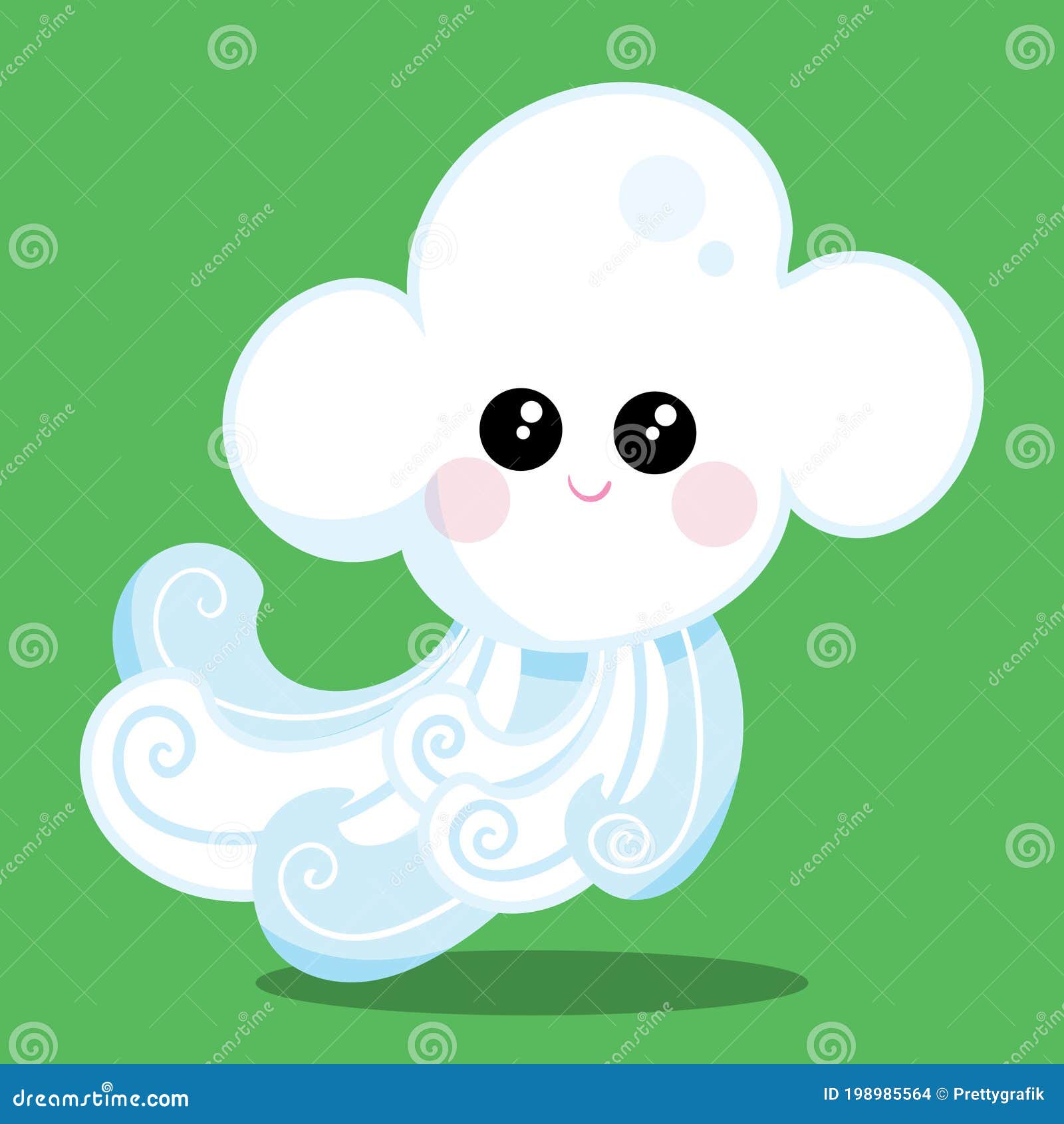 CUTE WEATHER WINDY 07 stock vector. Illustration of weather - 198985564
