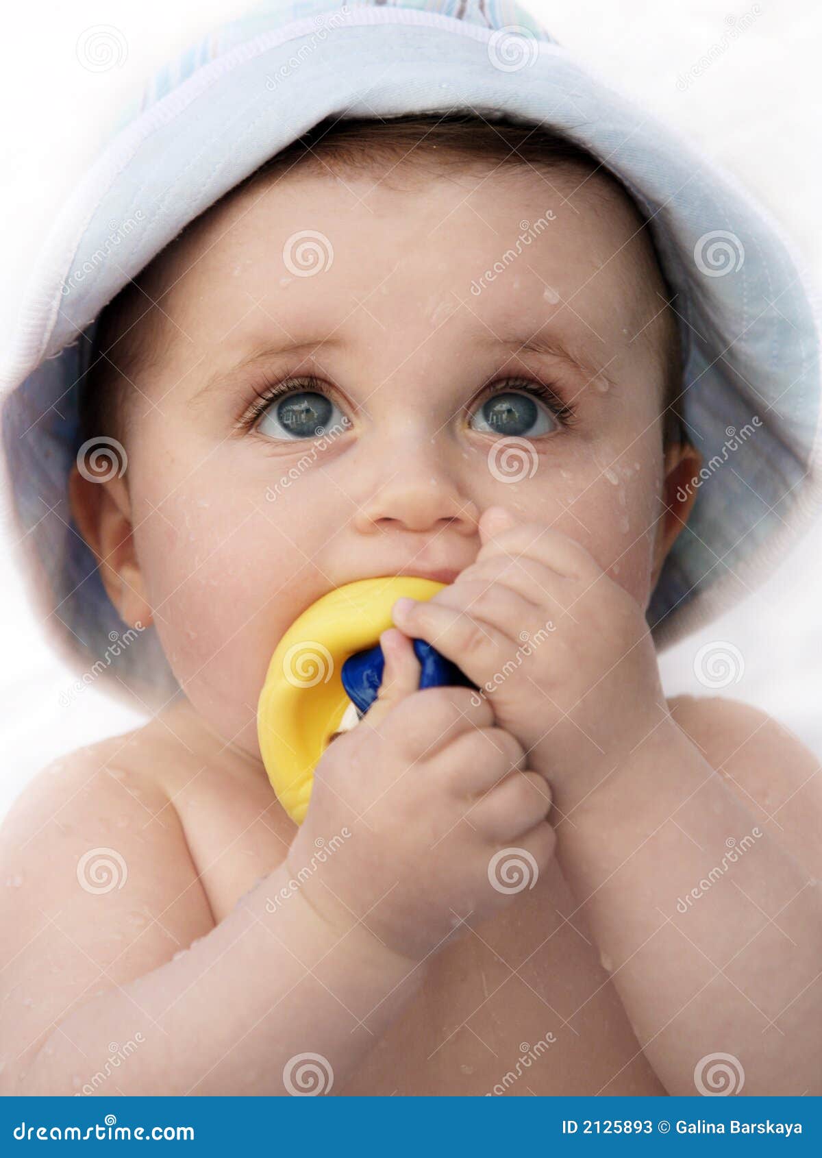 Cute wet baby stock image. Image of happy, healthy, beautiful - 2125893