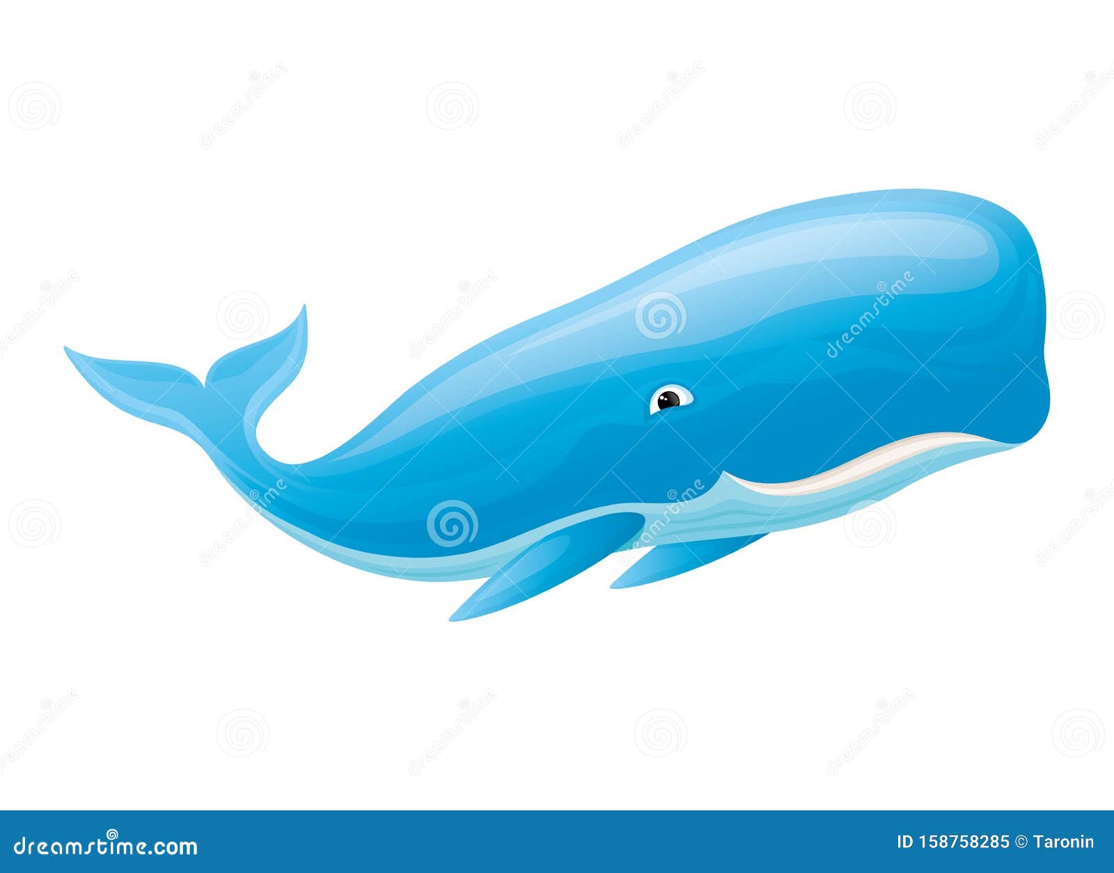 Cute whale smiling. stock vector. Illustration of decor - 158758285