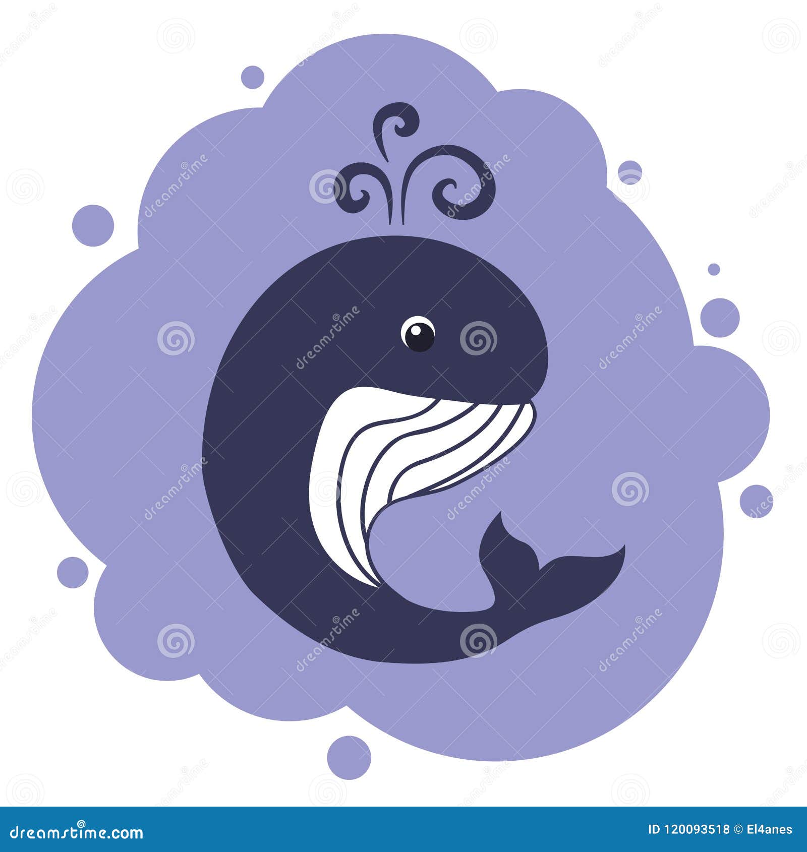 Cute whale. Vector stock vector. Illustration of template - 120093518