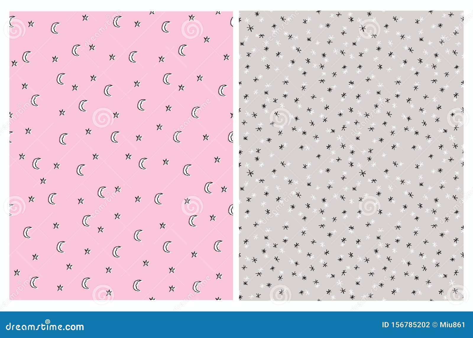 Pink Moons Seamless Pattern Texture Stock Photo | CartoonDealer.com ...